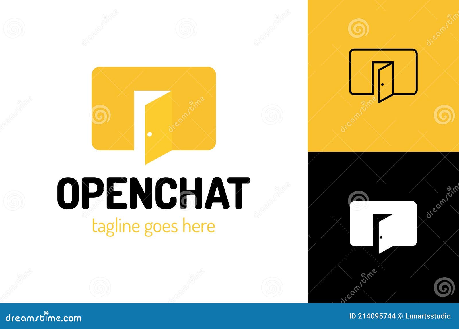 Open Chat Vector Logo Template Use Door Symbol. this Design Suitable ...