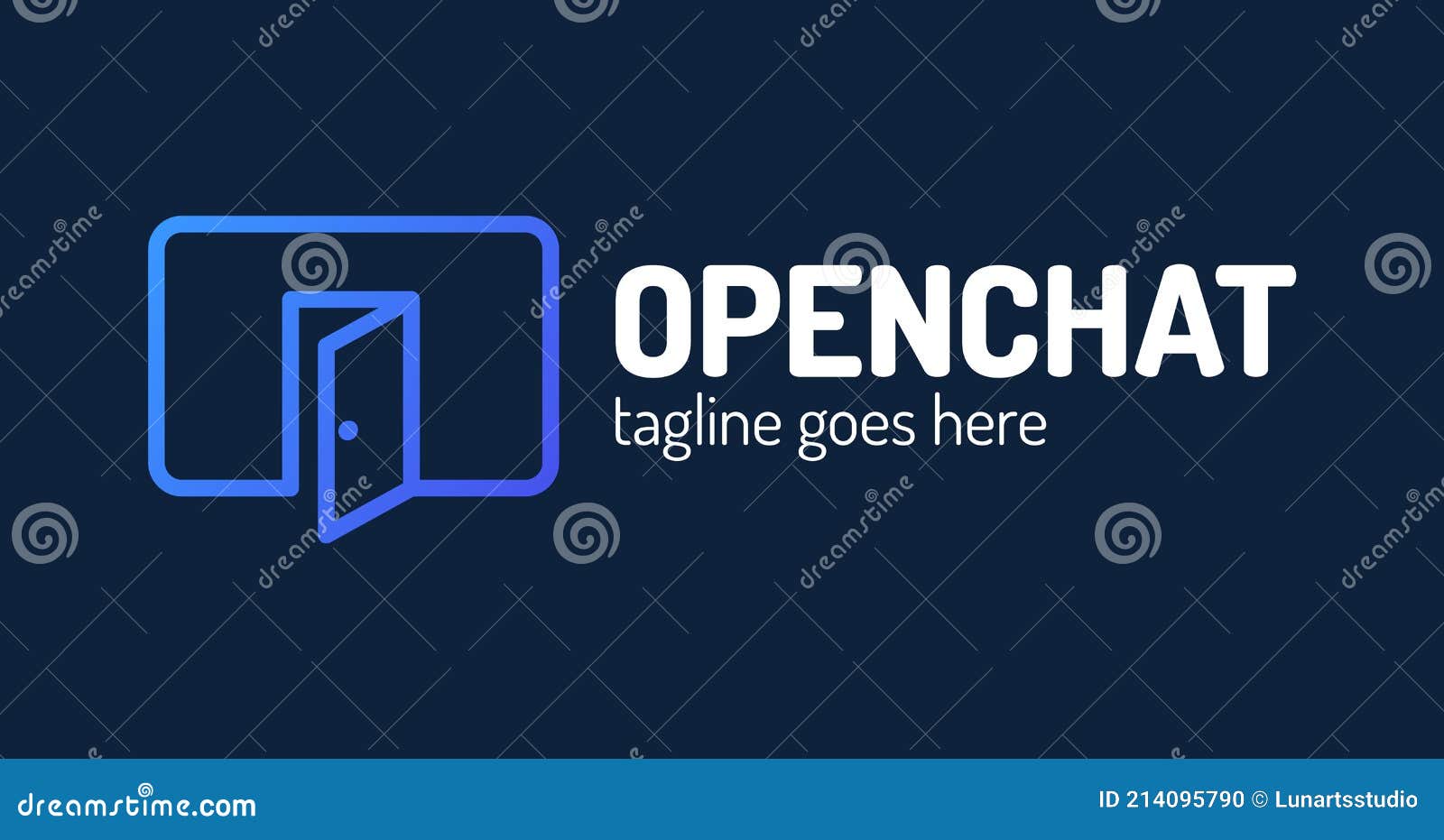 Open Chat Vector Logo Template Use Door Symbol. this Design Suitable ...