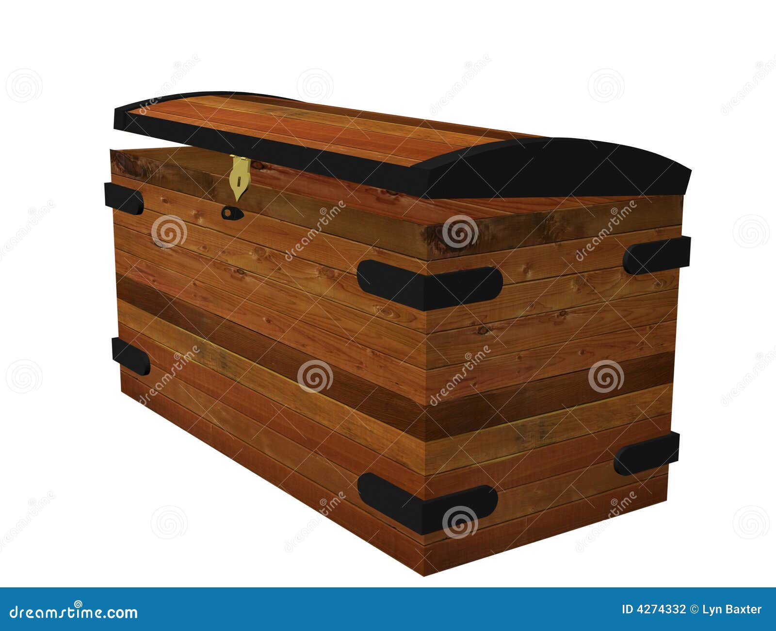 Open chest stock illustration. Illustration of hide, wooden - 4274332