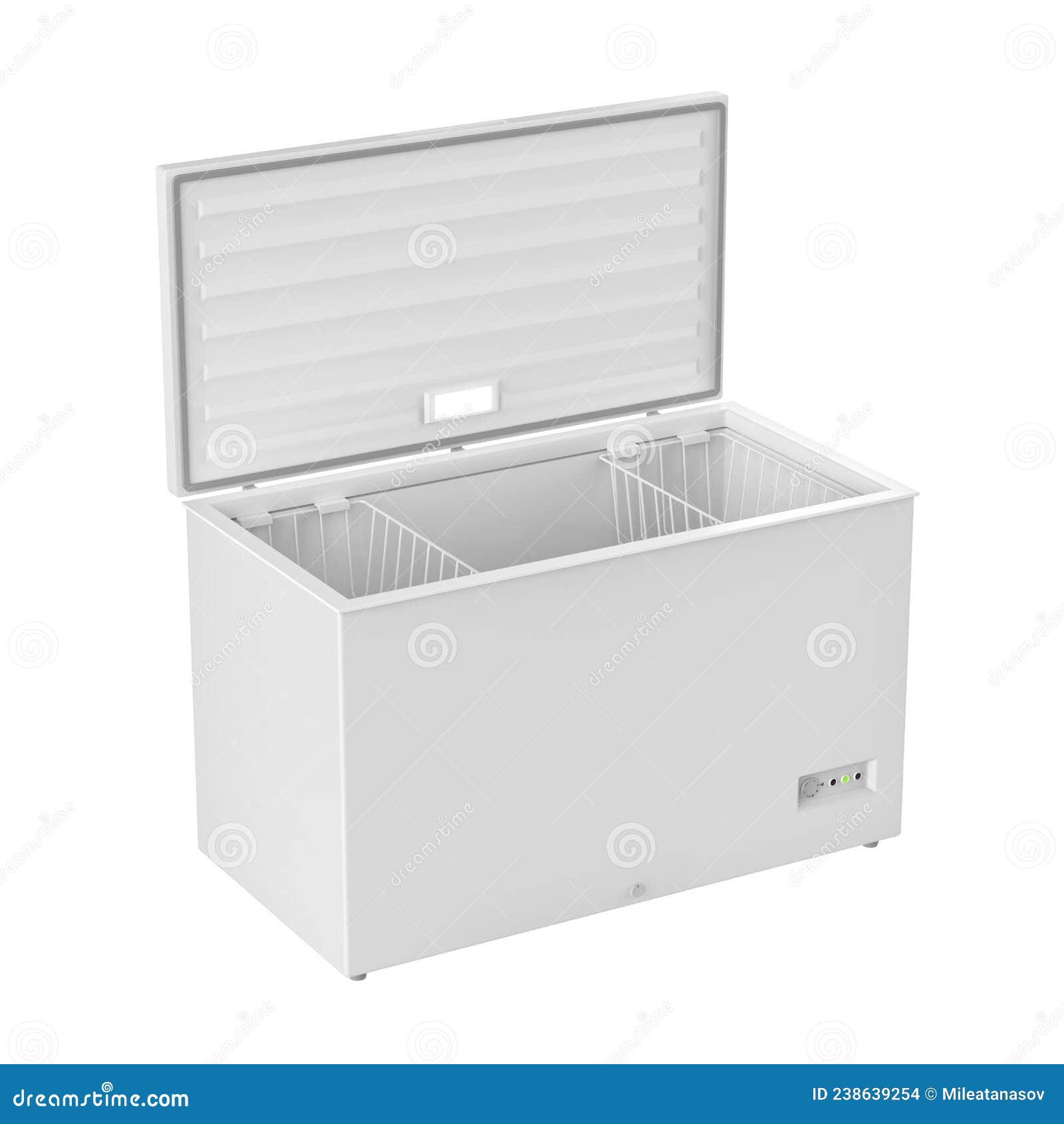 Open chest freezer stock photo. Illustration of market - 238639254