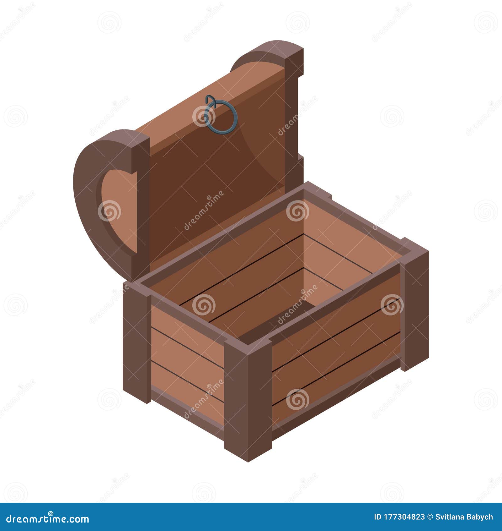 Open Chest Vector Icon. Isometric Vector Icon Isolated on White ...