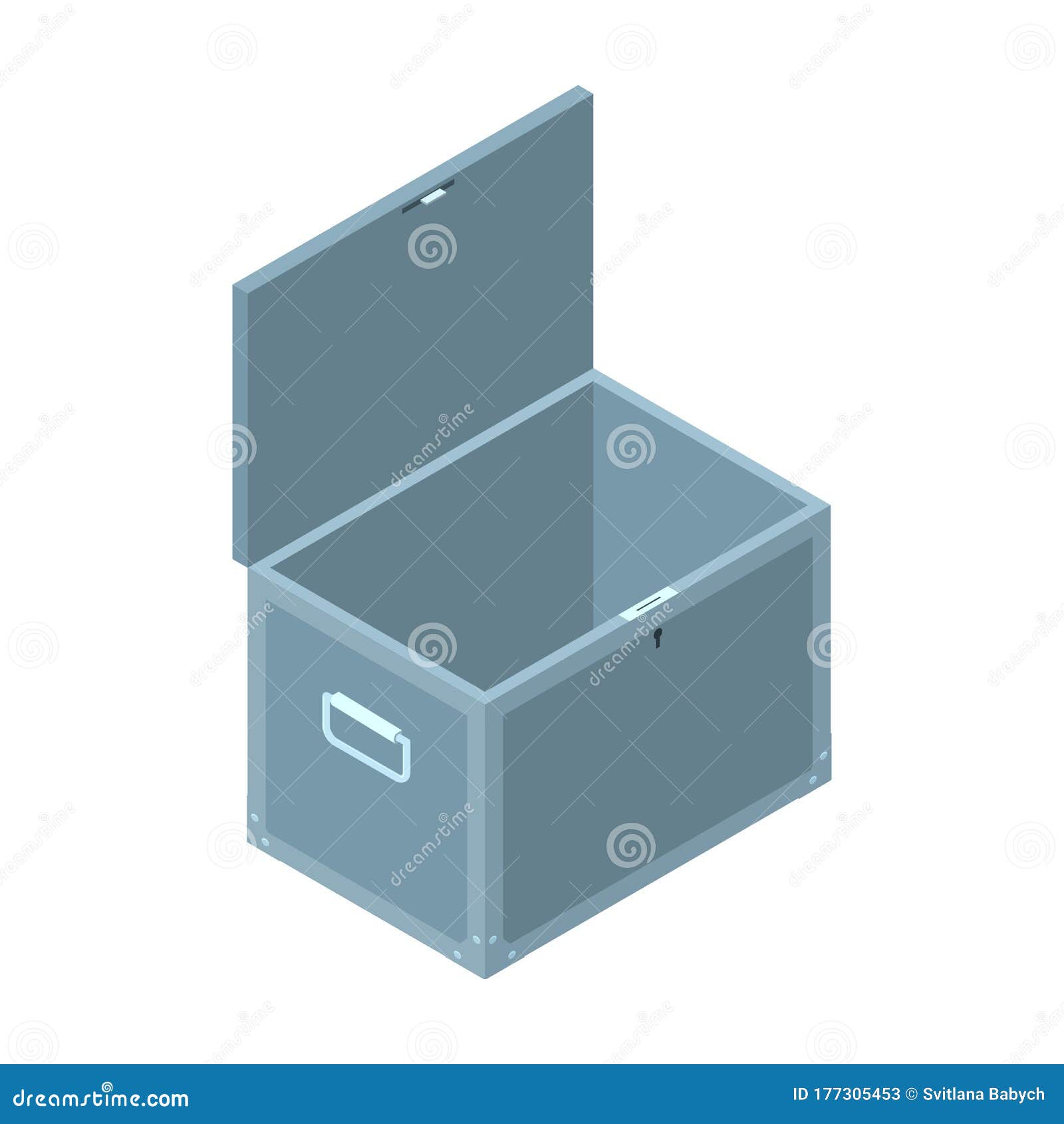 Open Chest Vector Icon. Isometric Vector Icon Isolated on White ...