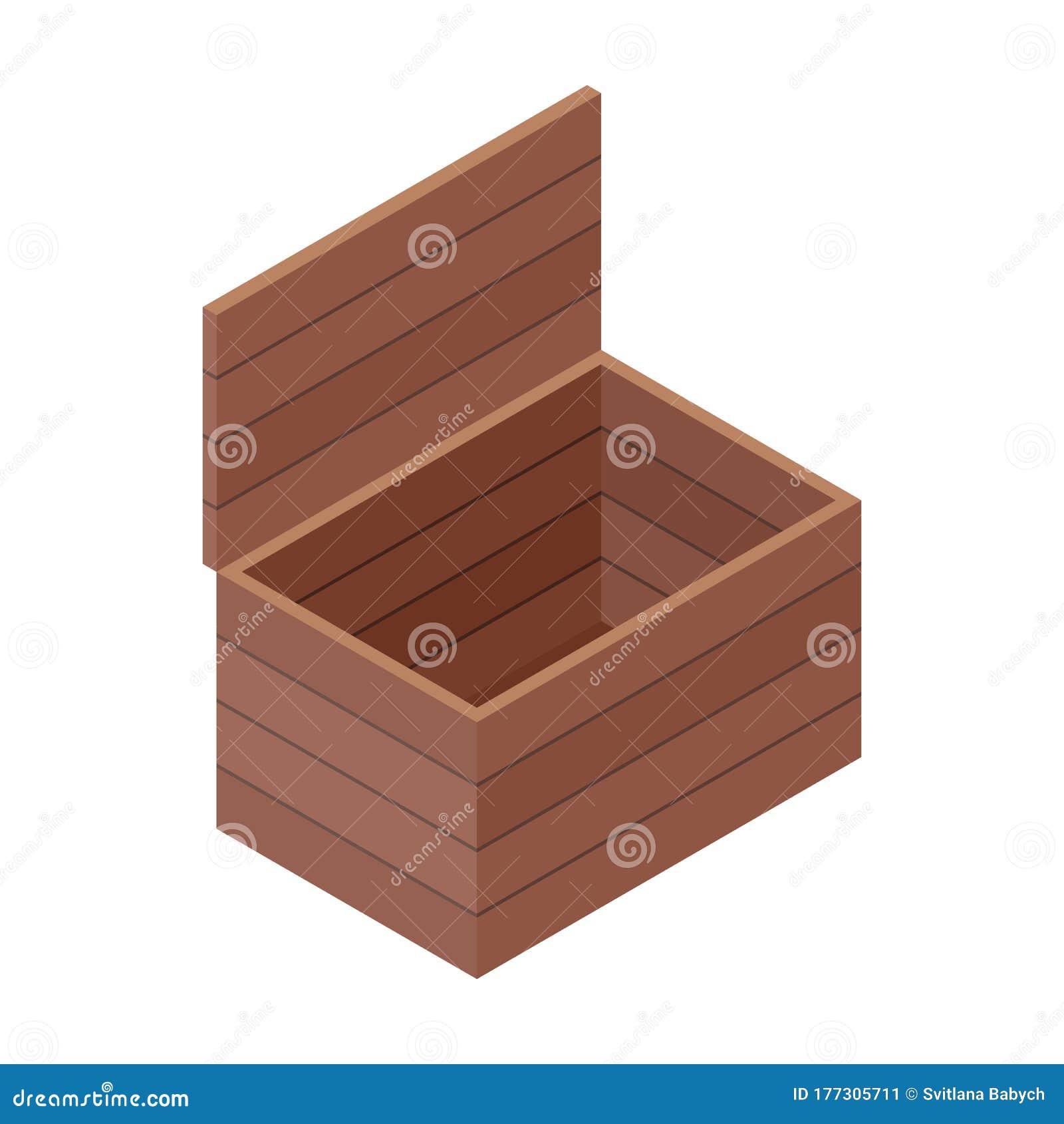 Open Chest Vector Icon. Isometric Vector Icon Isolated on White ...