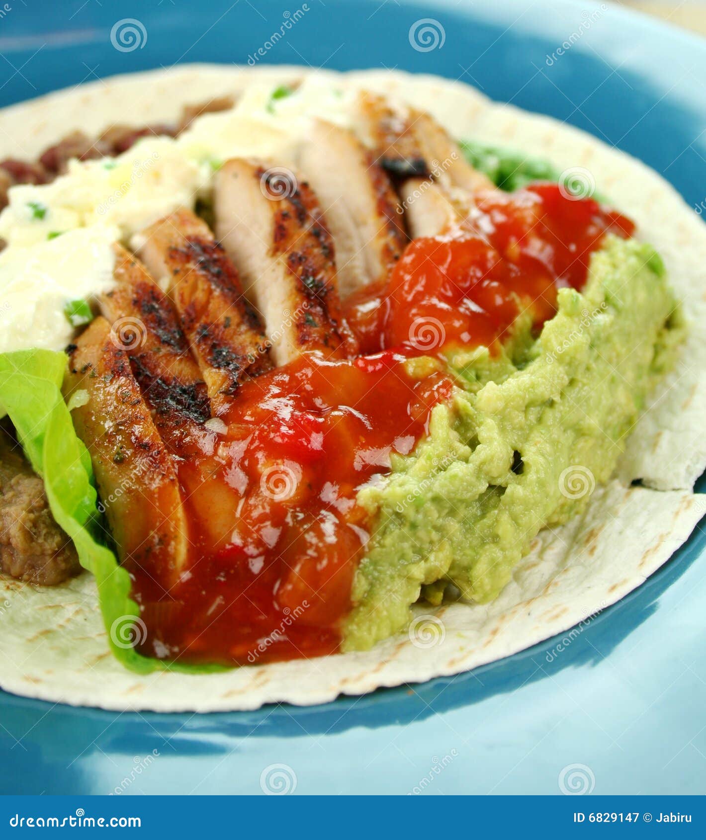 Open Chicken Tortilla stock image. Image of refried, dinner - 6829147