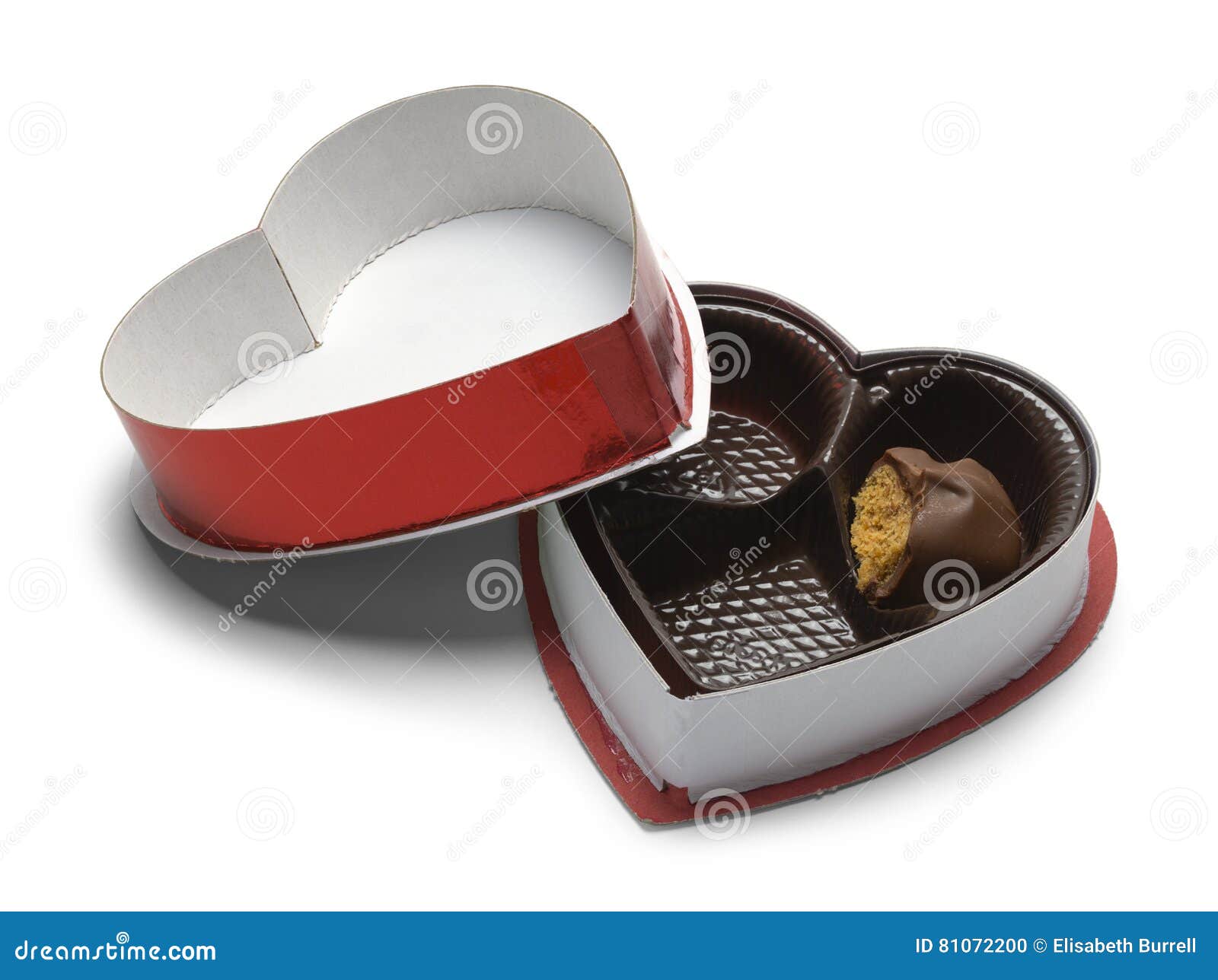 Open Chocolate Box stock photo. Image of eaten, closed - 81072200