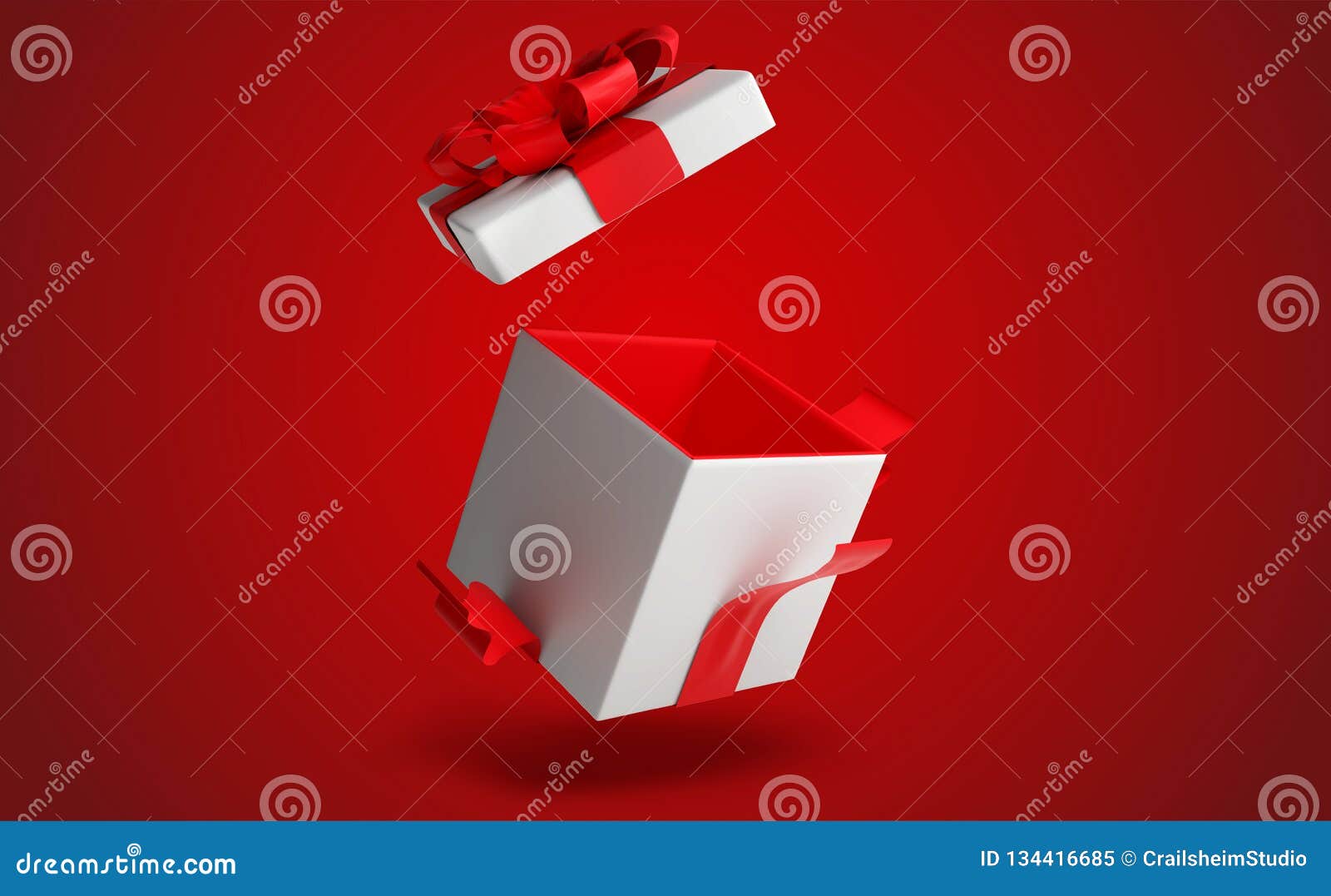 Open Christmas Present 3d Illustration Stock Illustration ...