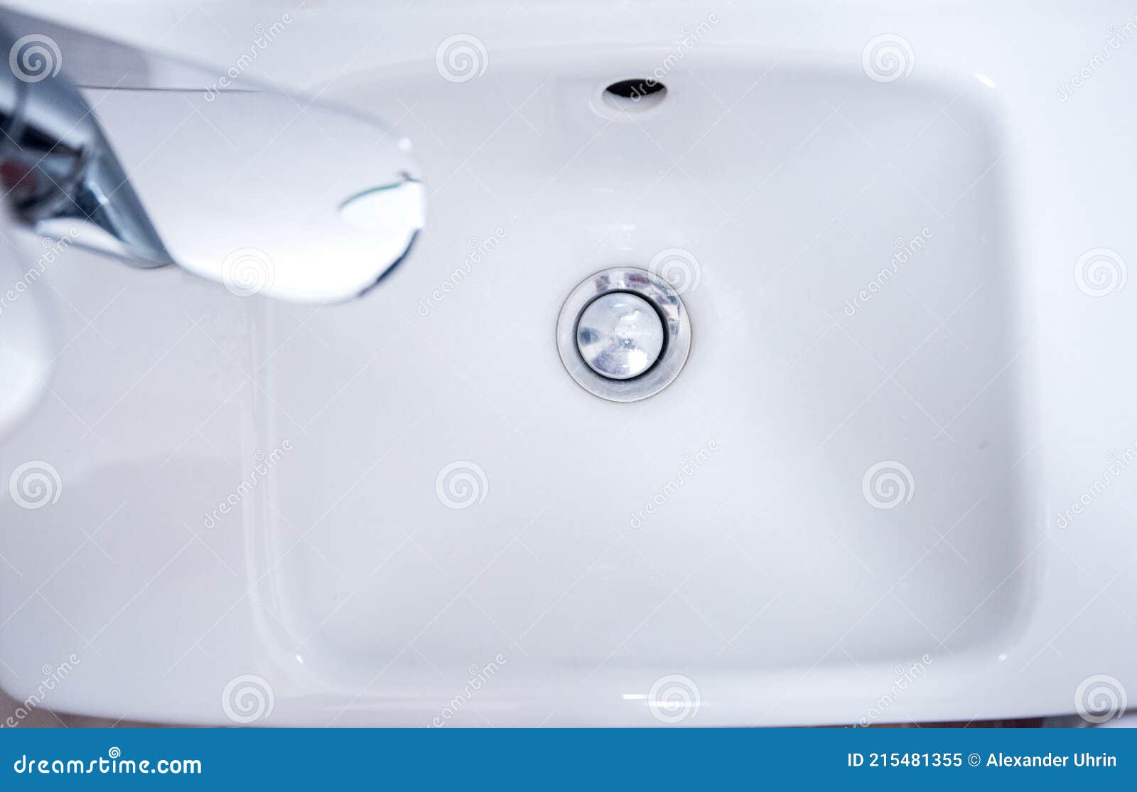 Open Chrome Faucet, Tap Washbasin in Light Room. Stock Image - Image of ...