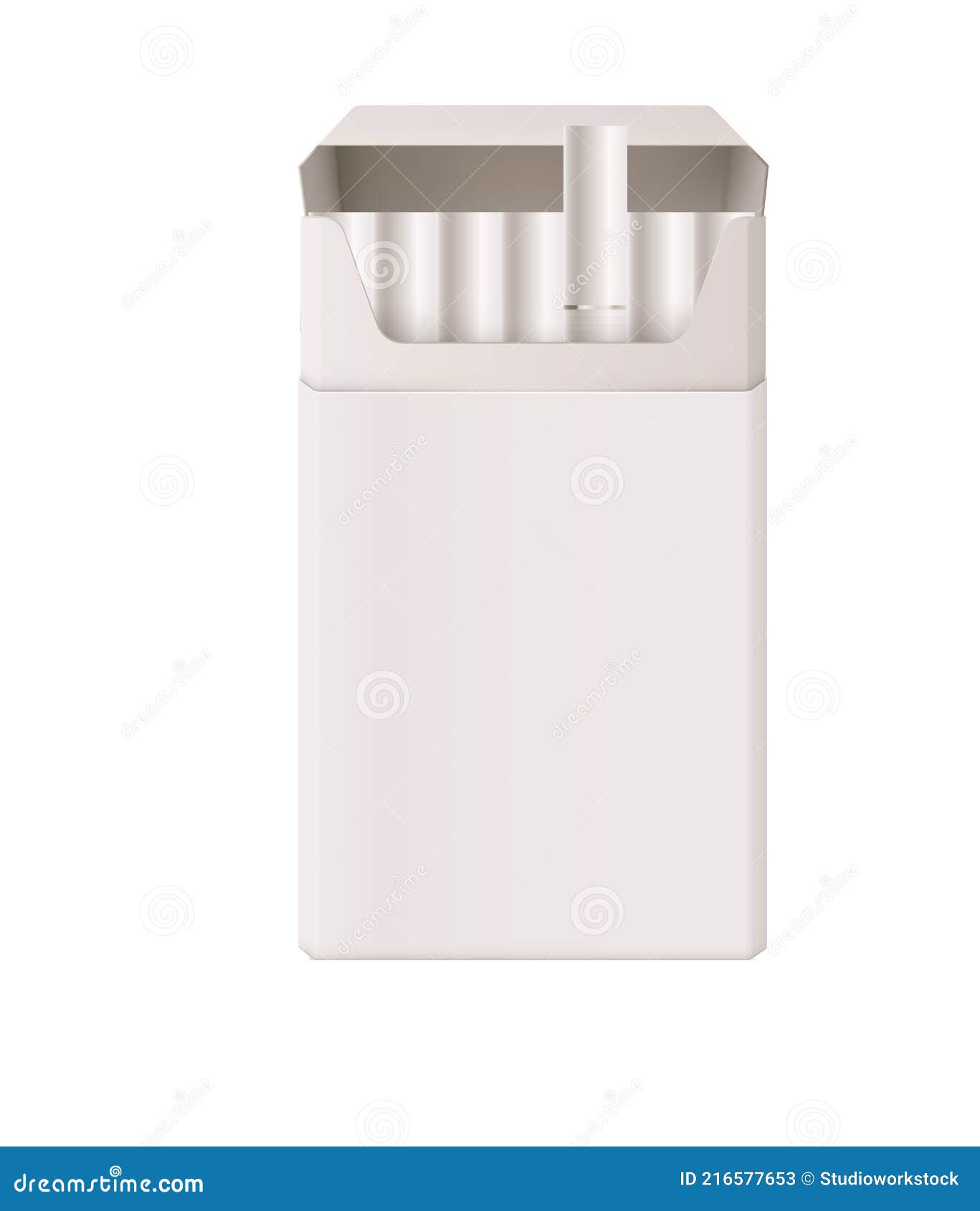 Open Cigarette Pack Box Isolated on White Background Stock Vector ...