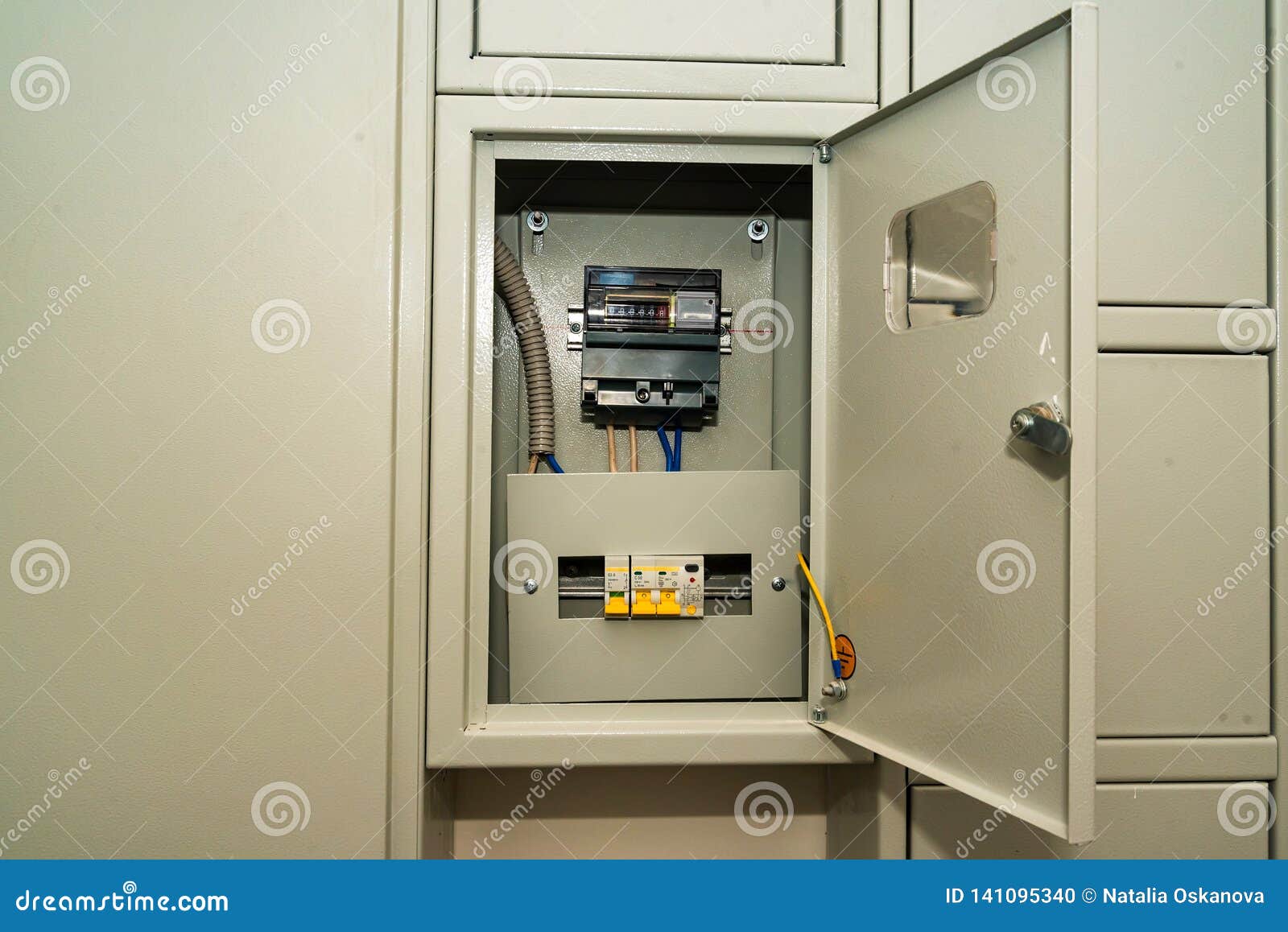 Open Circuit Board Connection or Eletrical Panel in Modern Building ...