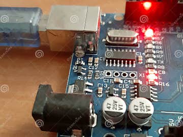 Open Circuit Boards Connected Arduino Screws Stock Photo - Image of ...