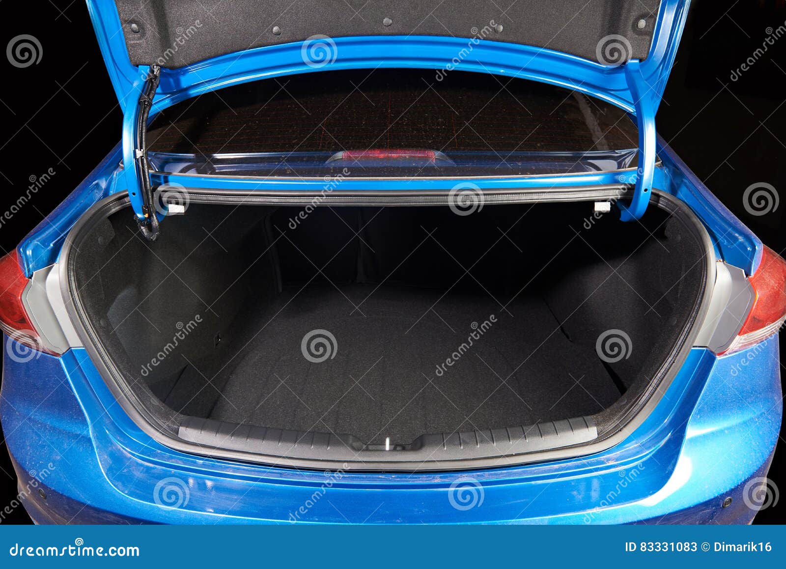 Open Clean Modern Car Trunk Stock Image - Image of empty, blue: 83331083