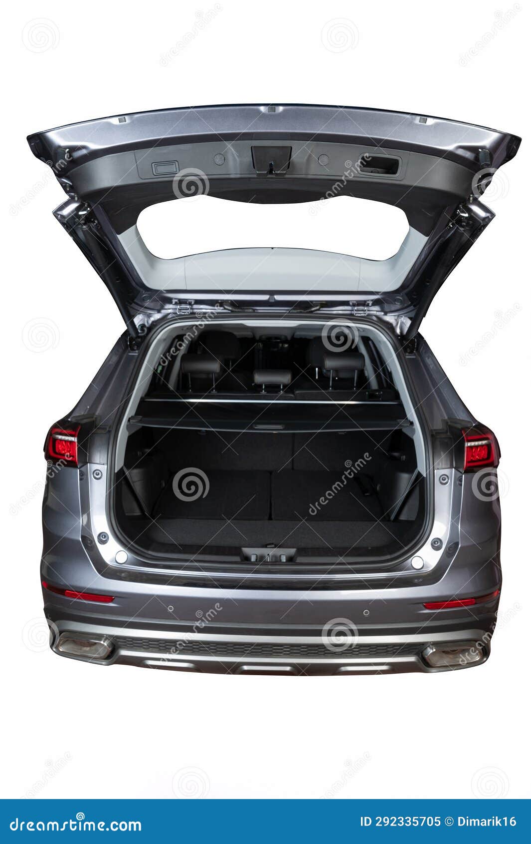 Open clean suv car trunk stock image. Image of rear - 292335705