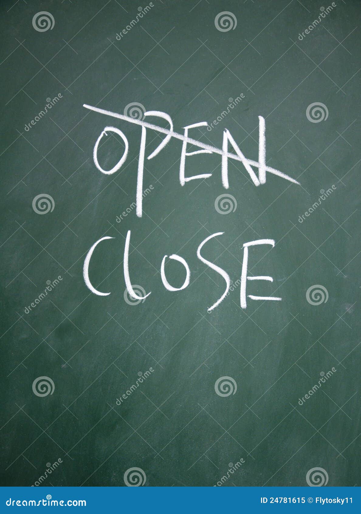 Open and close choice stock image. Image of chalkboard - 24781615