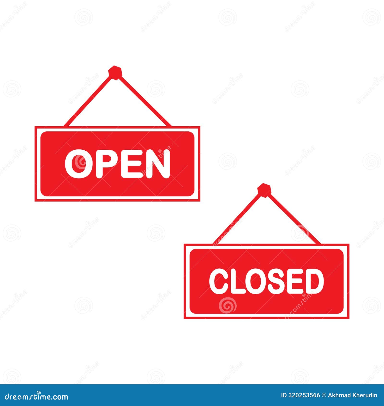 Open and Close Hanging Board Stock Vector - Illustration of open ...