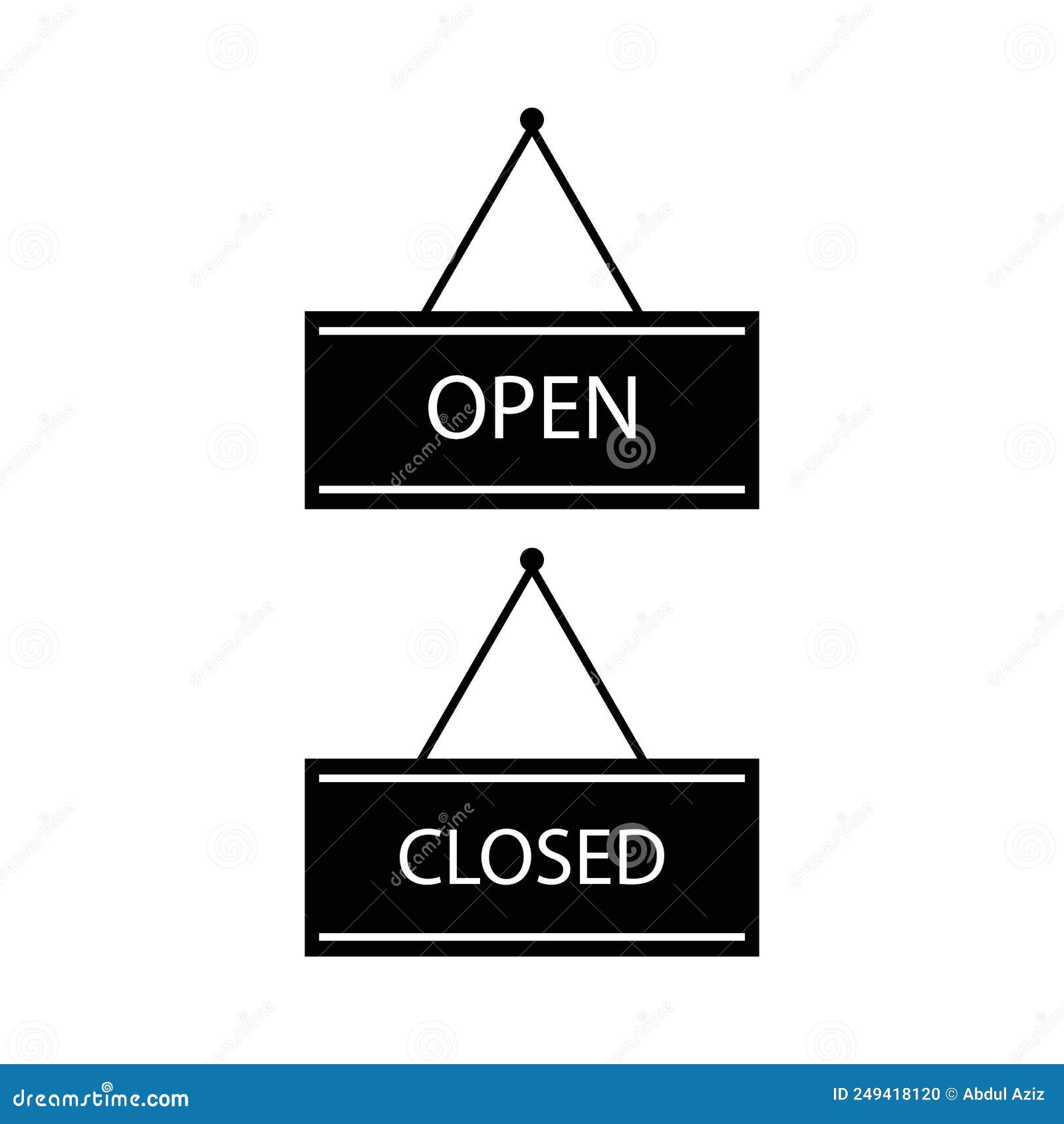 Open, Close Icon Template Vector Stock Vector - Illustration of door ...