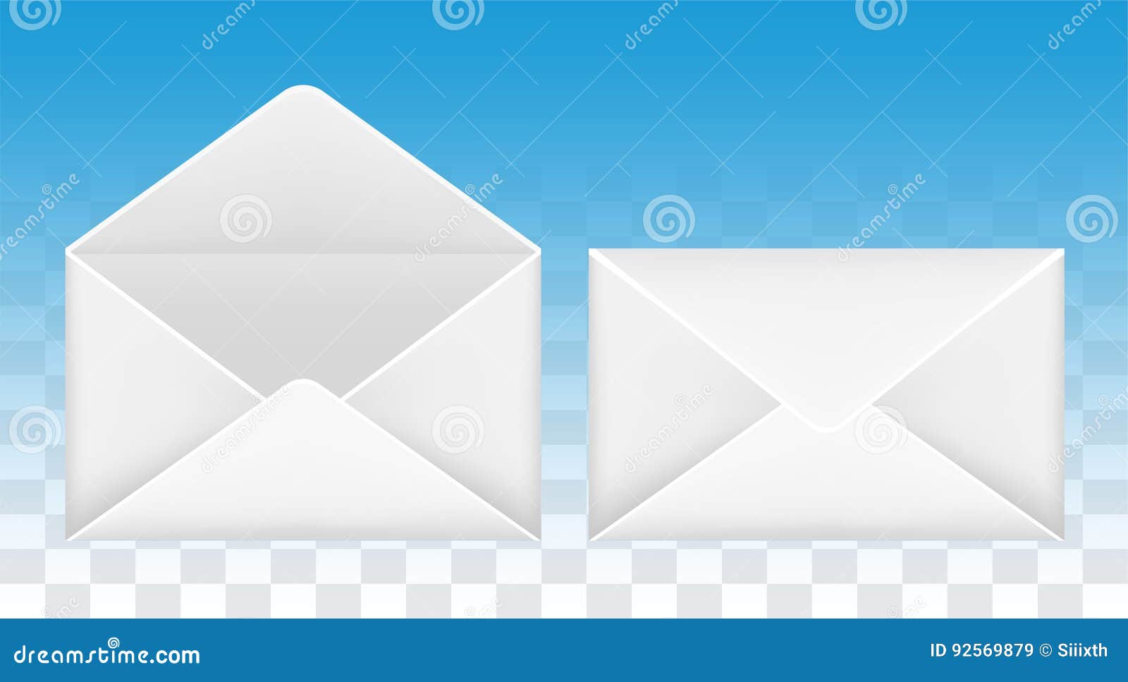 Open and Close Mail Envelope Icon Vector Stock Vector - Illustration of ...