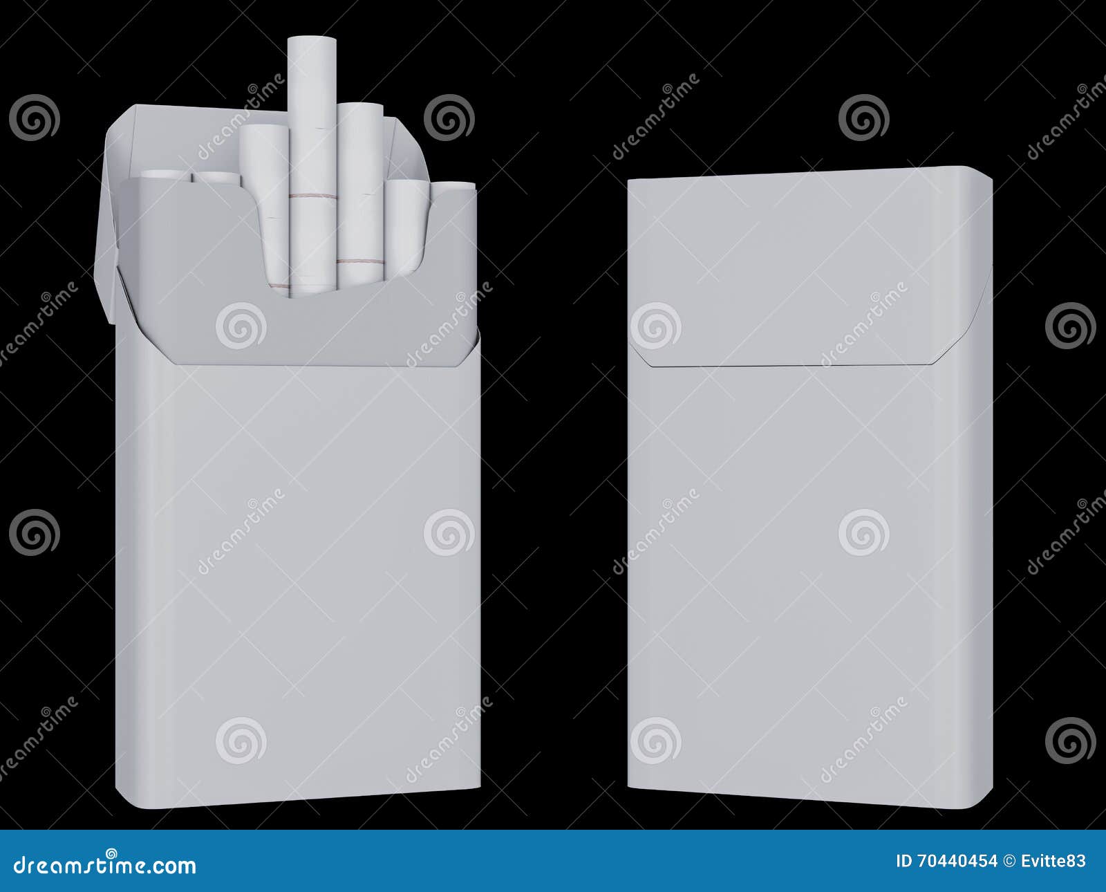 Close-up Cigarettes In A Red Packet Isolated On A White Background ...