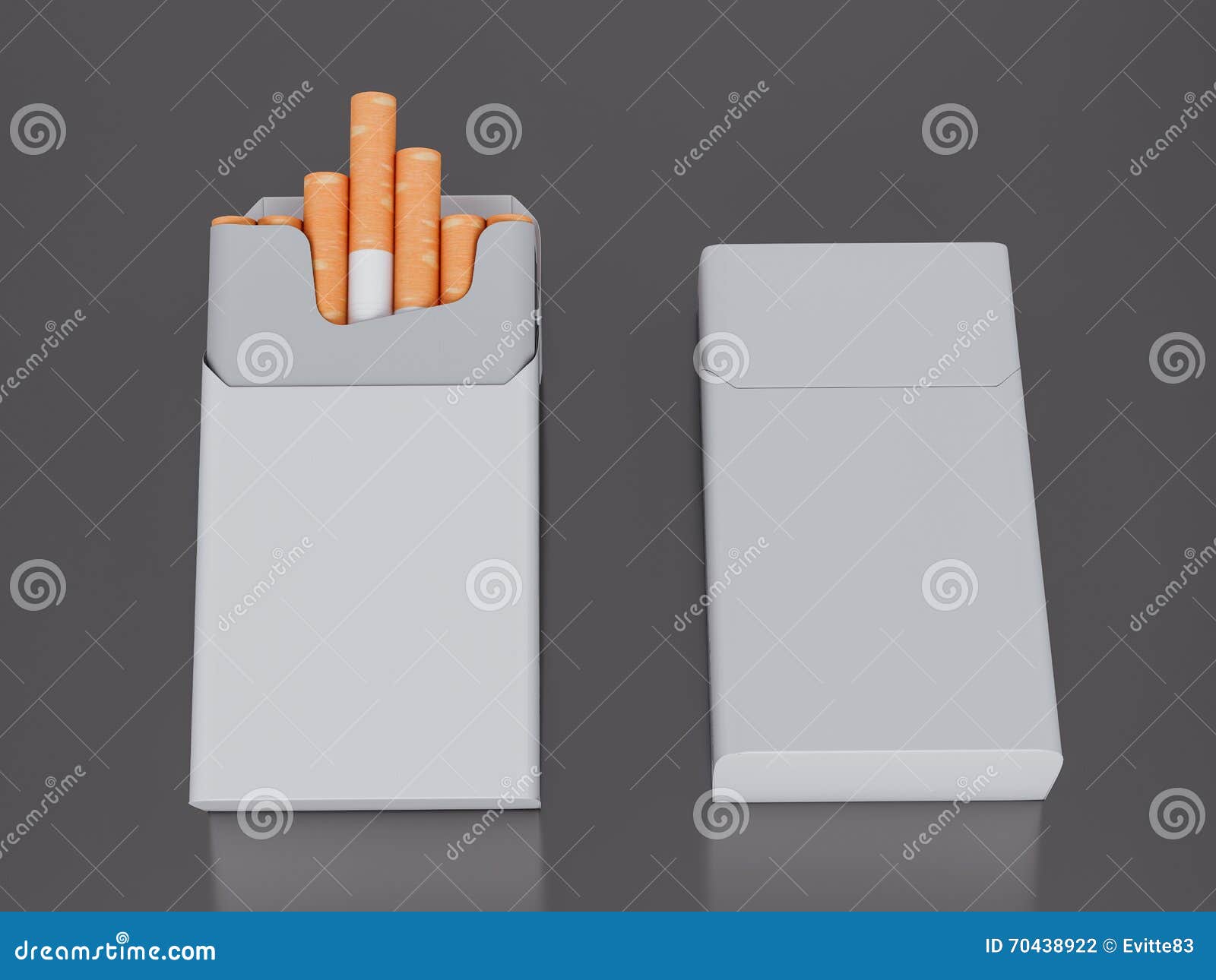Close-up Cigarettes In A Red Packet Isolated On A White Background ...