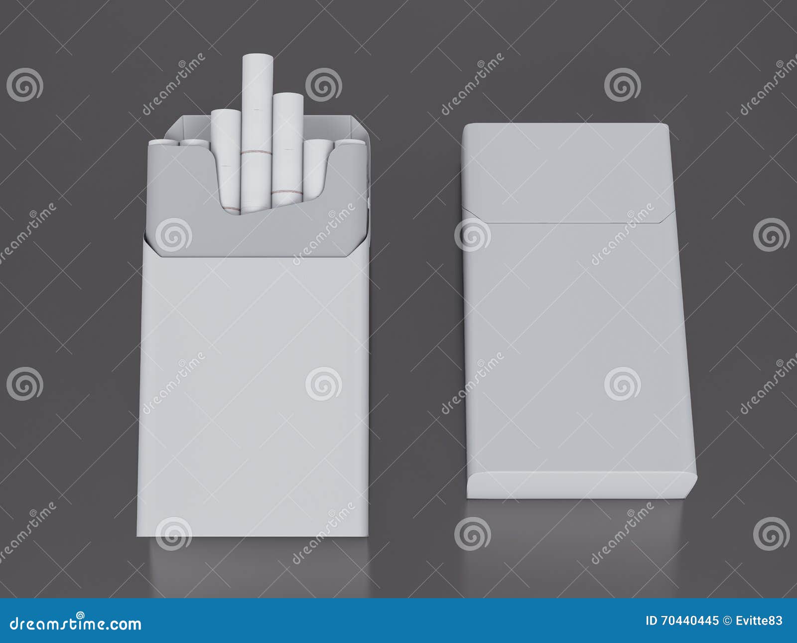 Close-up Cigarettes In A Red Packet Isolated On A White Background ...