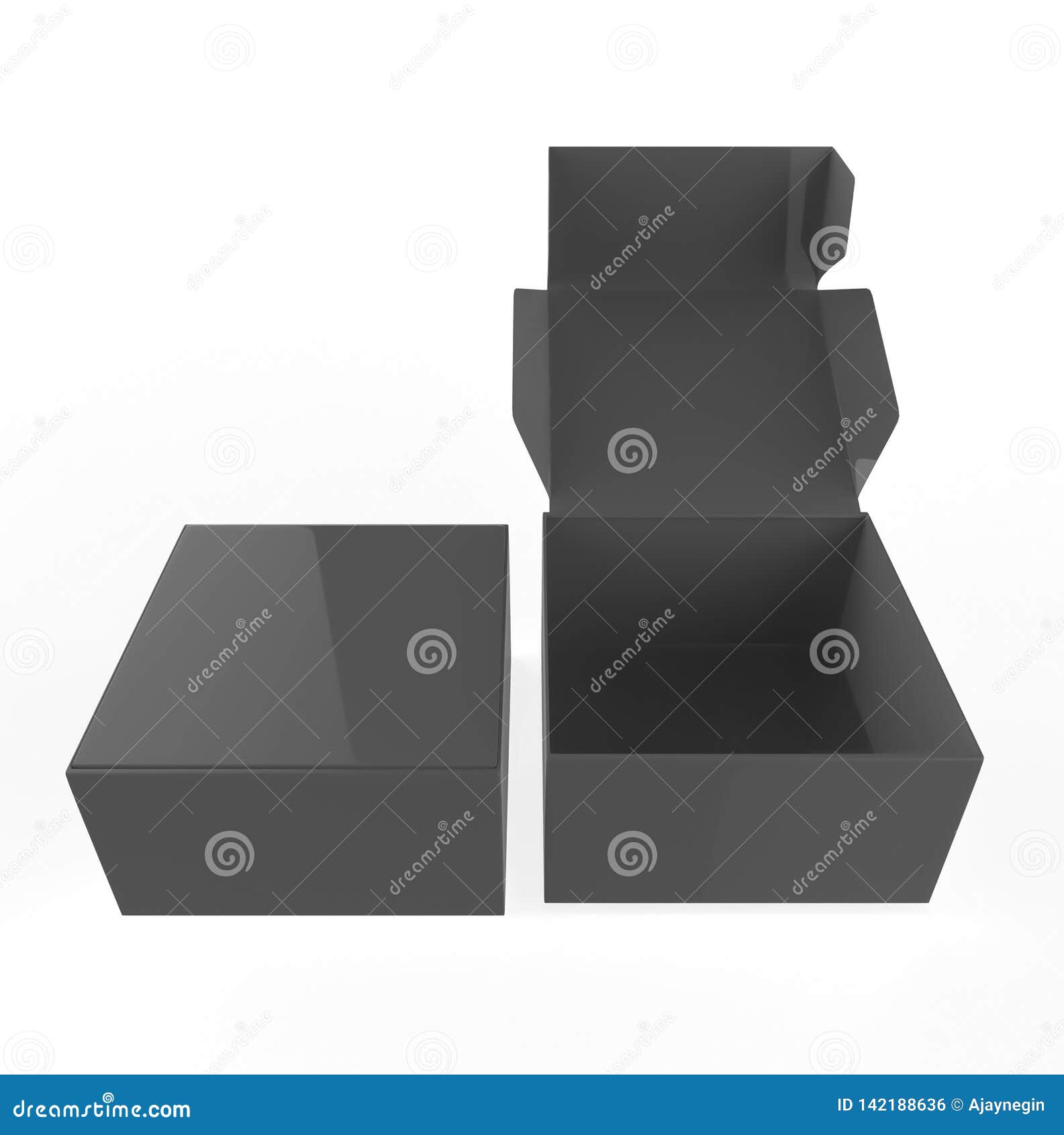 Open and Close Packaging Boxs Stock Illustration - Illustration of ...