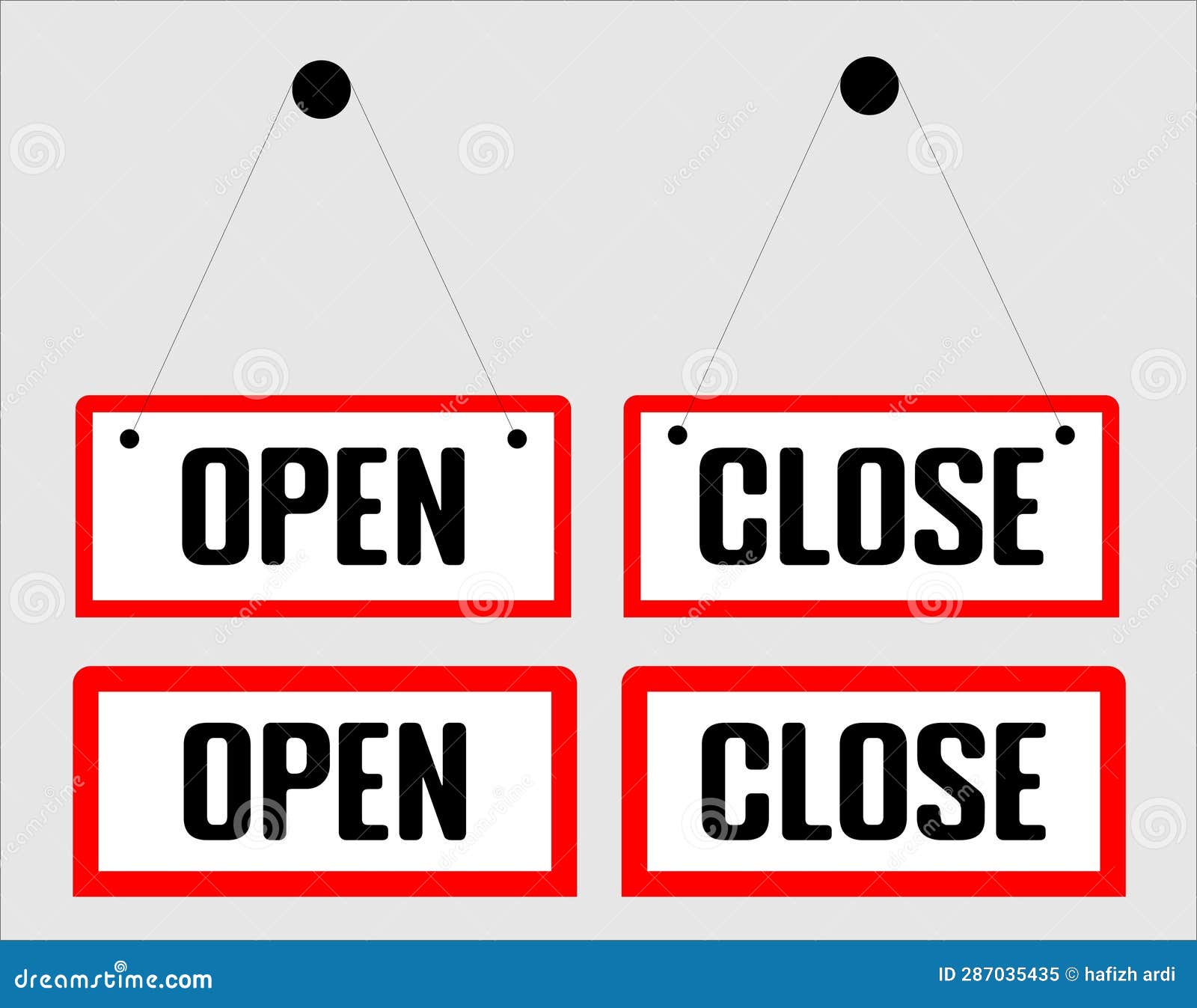 Open Close Sign Design Vector Stock Vector - Illustration of close ...