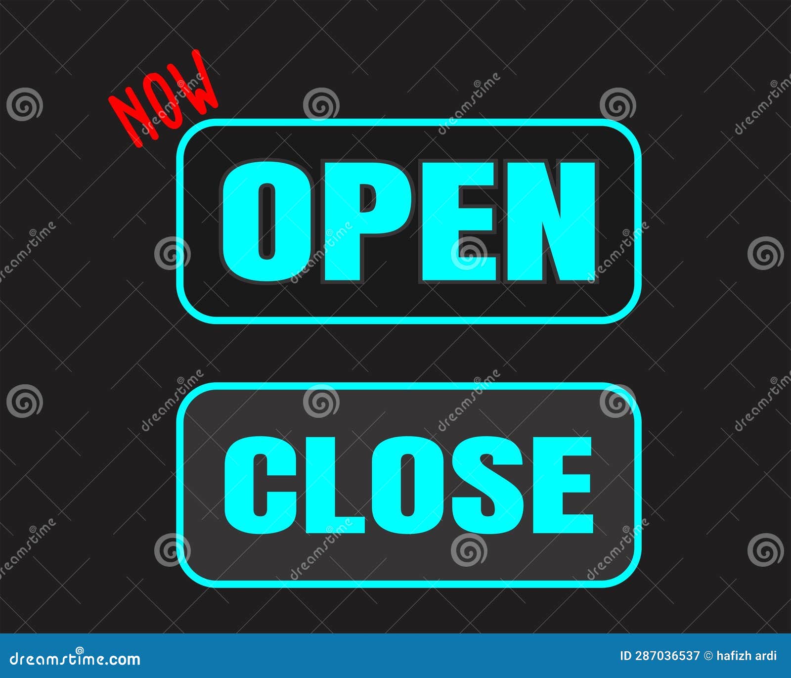 Open close sign vector stock vector. Illustration of vector - 287036537