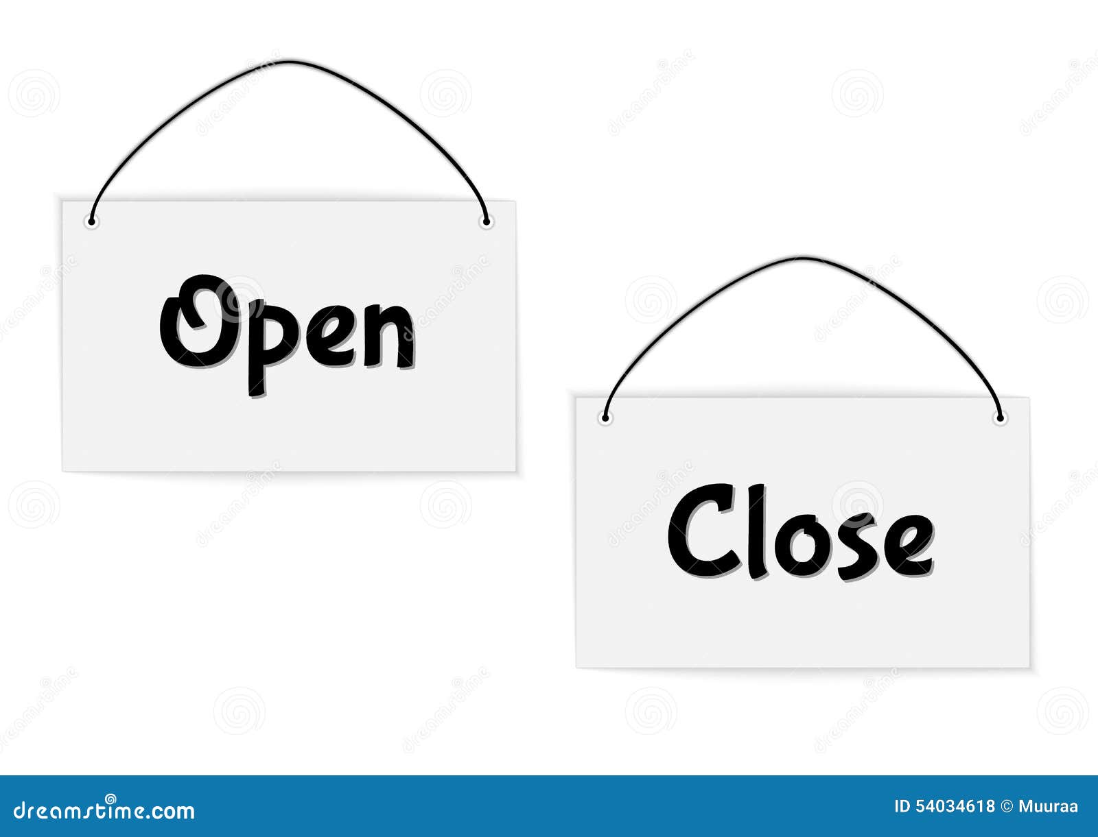 Open and close signs stock illustration. Illustration of sign - 54034618