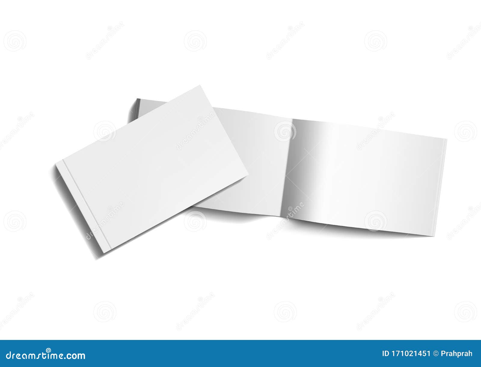 Open and Close Soft Cover Brochure on White Stock Vector - Illustration ...