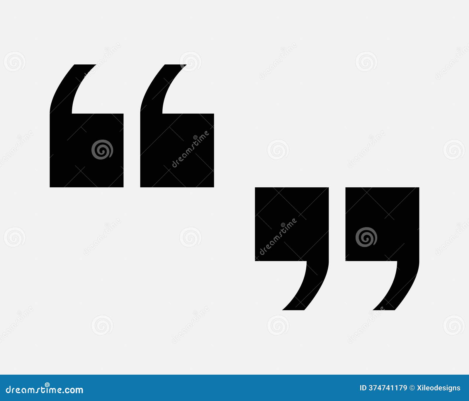 Quote Symbol Icon Set. Quotation Paragraph Mark. Sign Of Double Comma ...