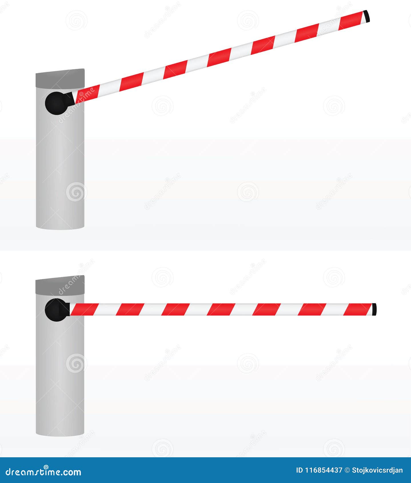 Open and closed barrier stock vector. Illustration of barriers - 116854437