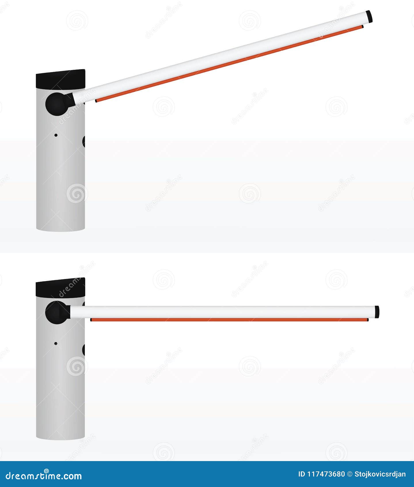 Open and closed barrier stock vector. Illustration of passage - 117473680