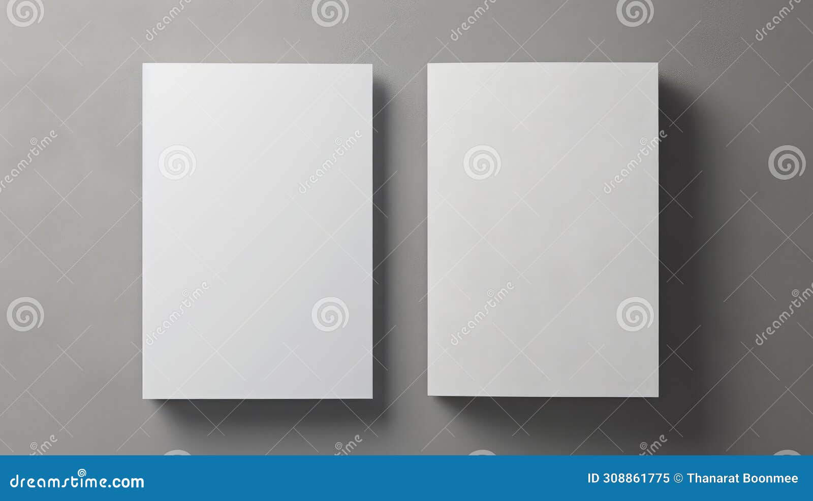 Open and Closed Blank Brochures are Displayed Against a Grey Background ...