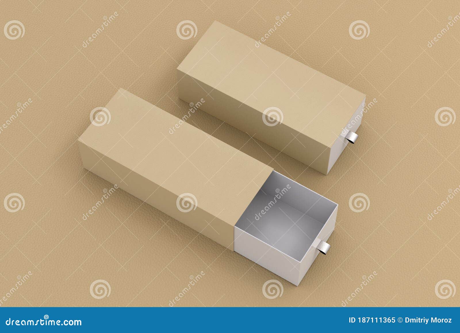 Open and Closed Blank Empty Long Boxes Stock Illustration ...