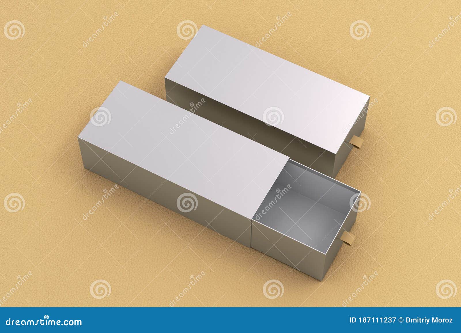 Open and Closed Blank Empty Long Boxes Stock Illustration ...