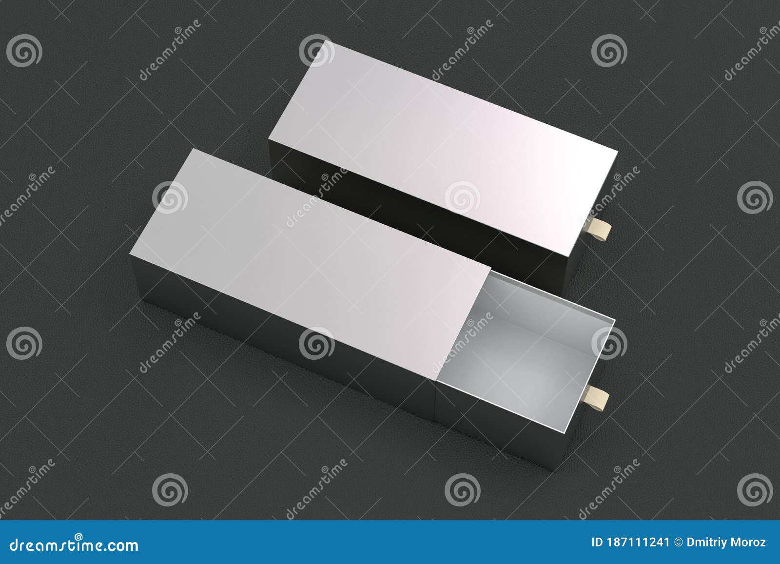 Open and Closed Blank Empty Long Boxes Stock Illustration ...