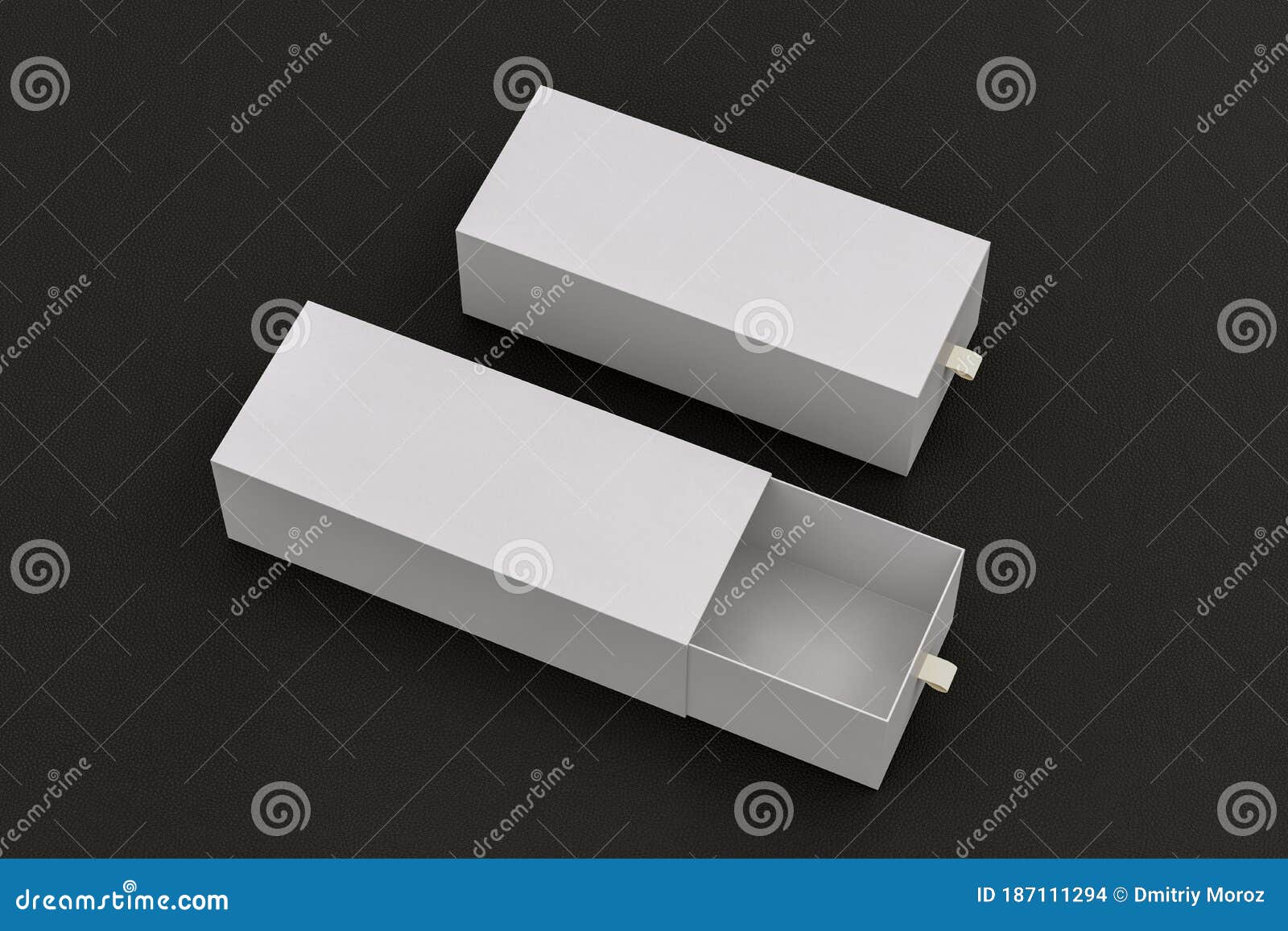 Open and Closed Blank Empty Long Boxes Stock Illustration ...