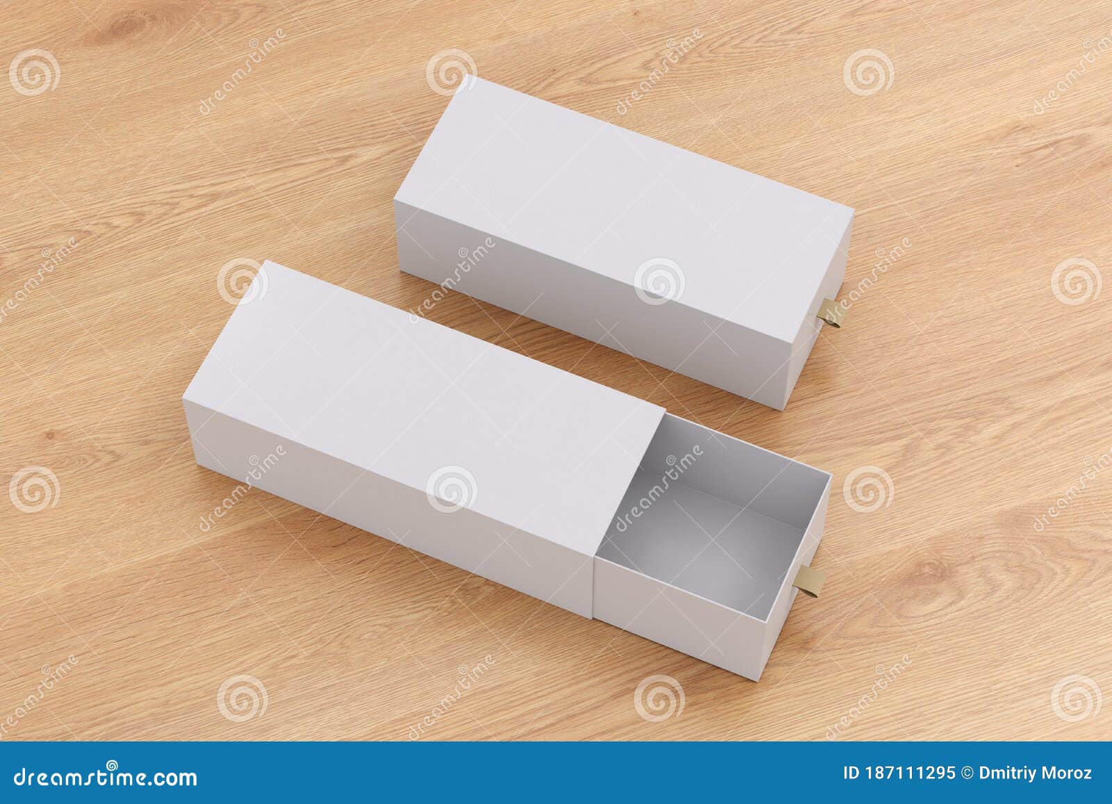 Open and Closed Blank Empty Long Boxes Stock Illustration ...