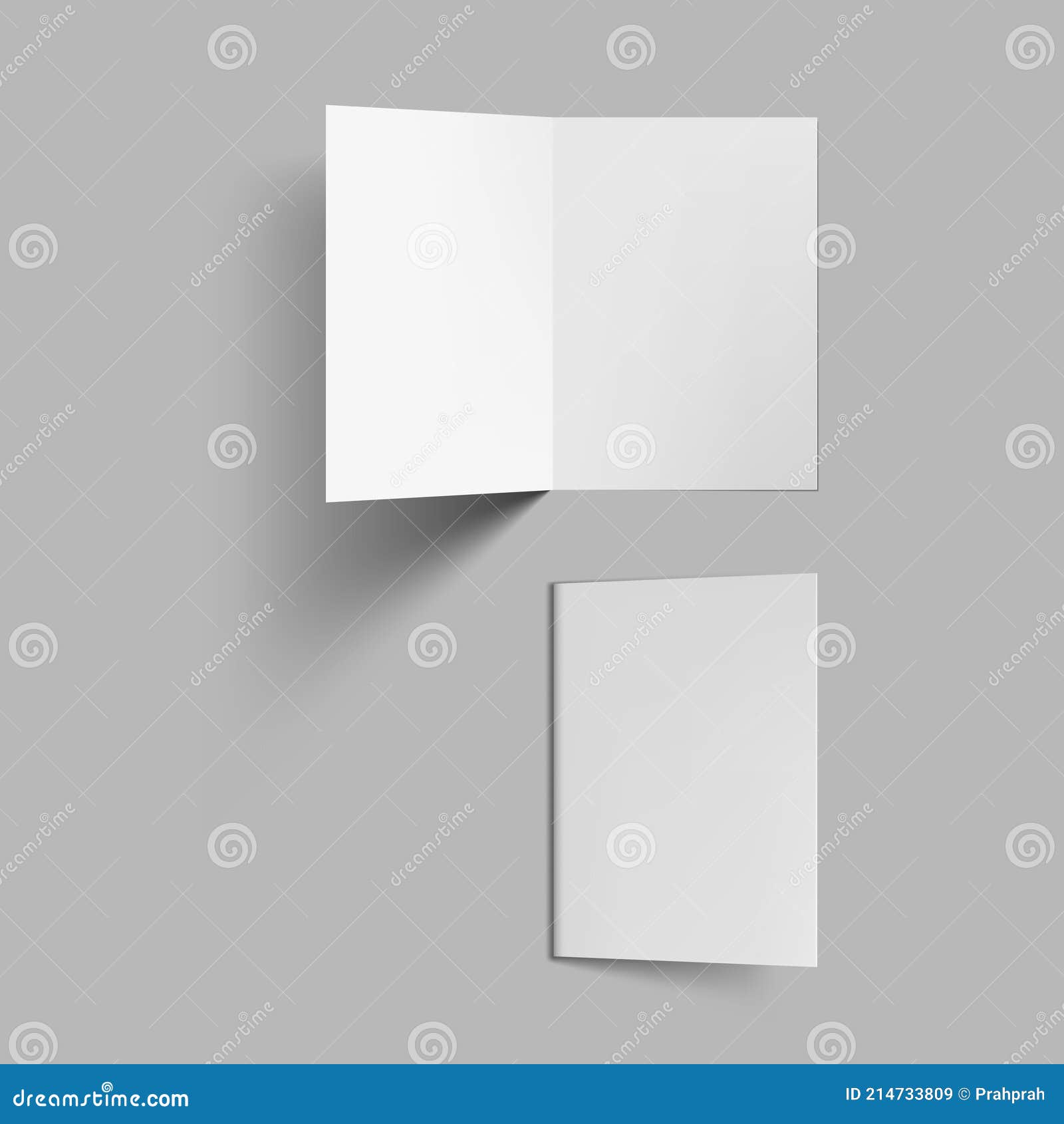 Open and Closed Blank Invitation Card with Shadow Stock Vector ...