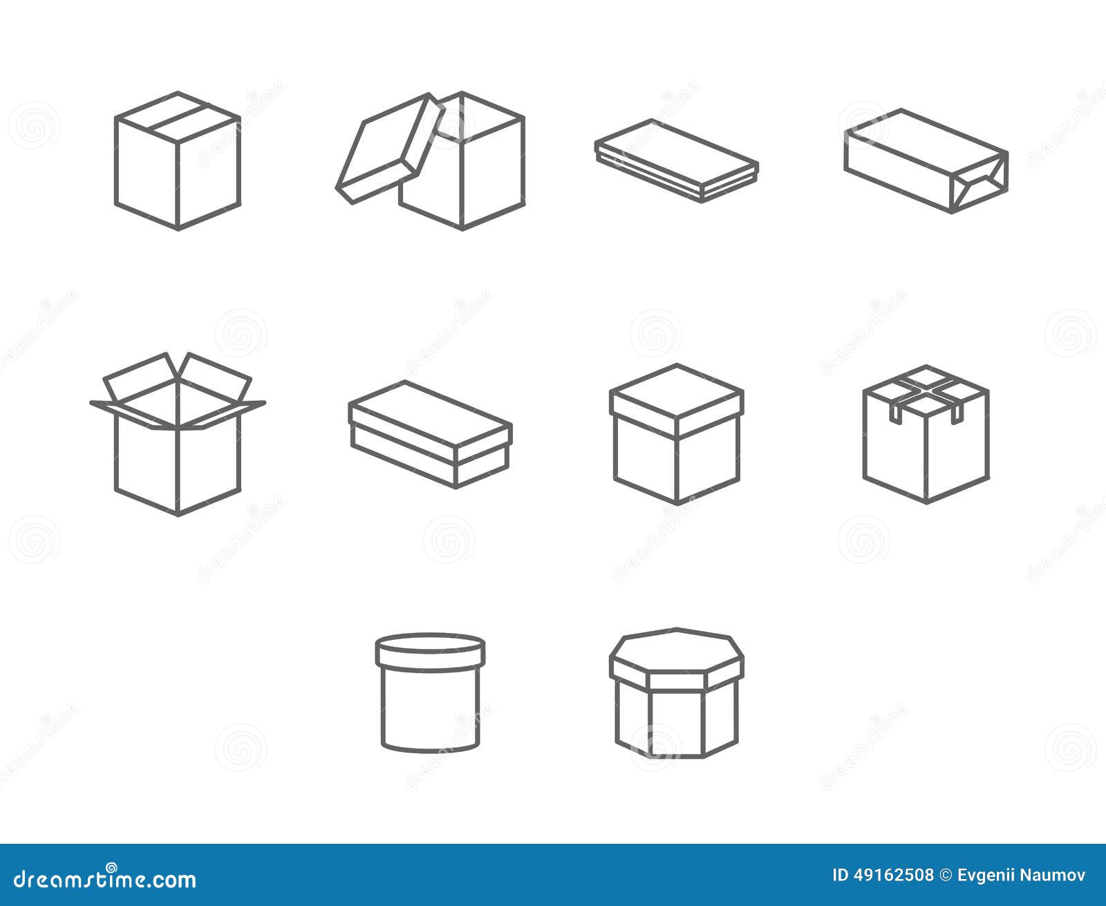 Open and closed box icons stock vector. Illustration of gift - 49162508