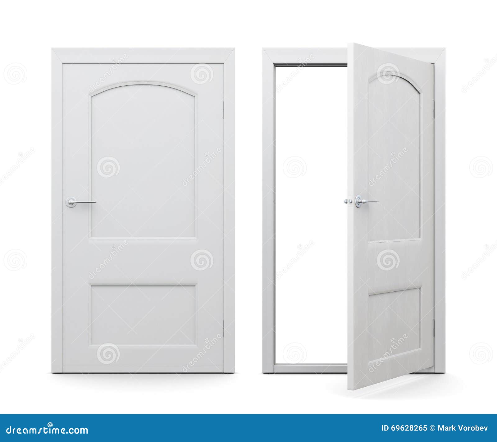 Doors White Background 3d Rendering Stock Illustrations – 1,088 Doors ...