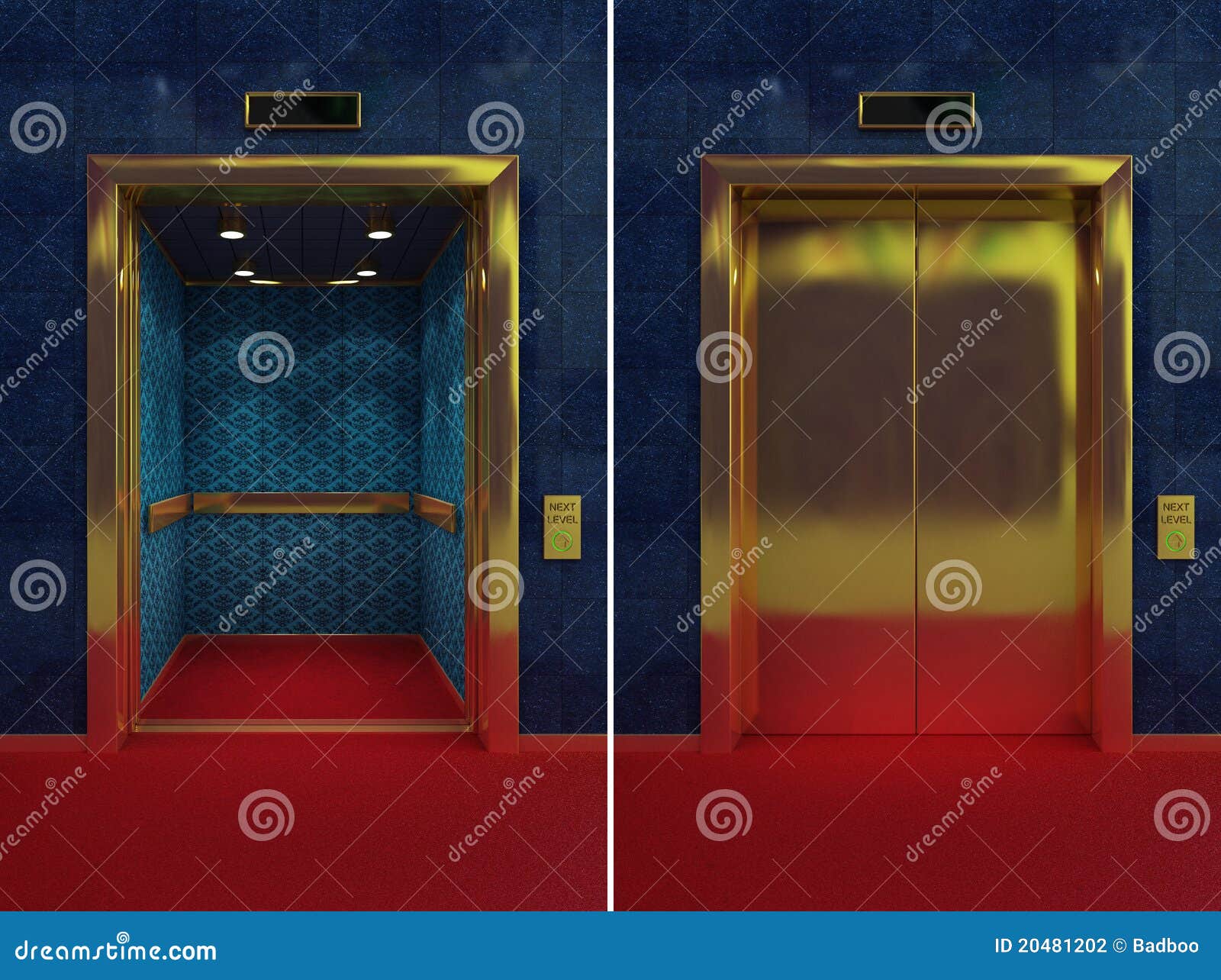 Open and closed elevator stock photo. Image of elegance - 20481202