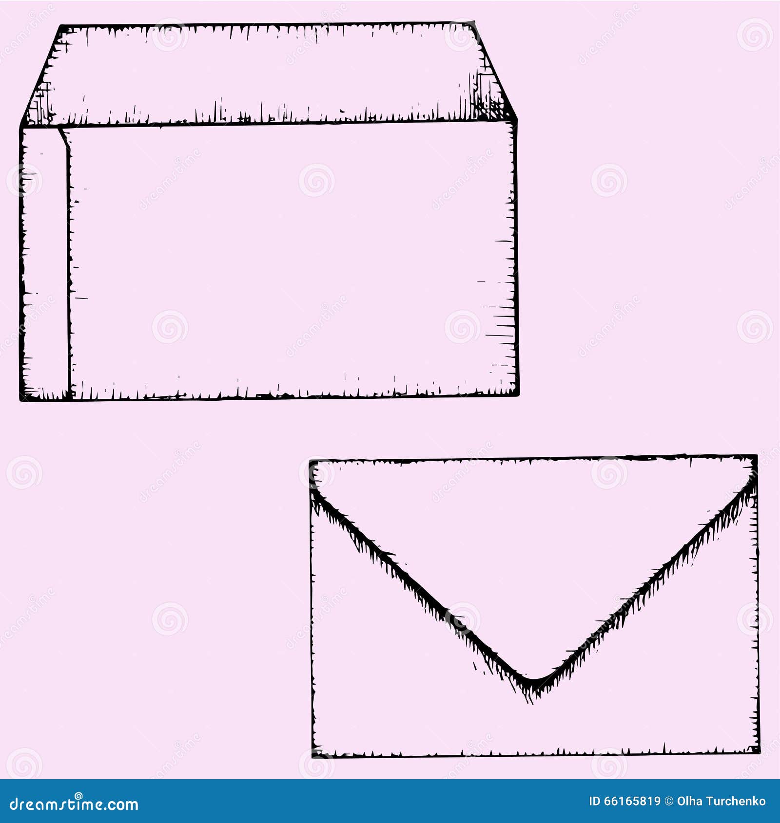 Open and closed envelope stock vector. Illustration of design - 66165819