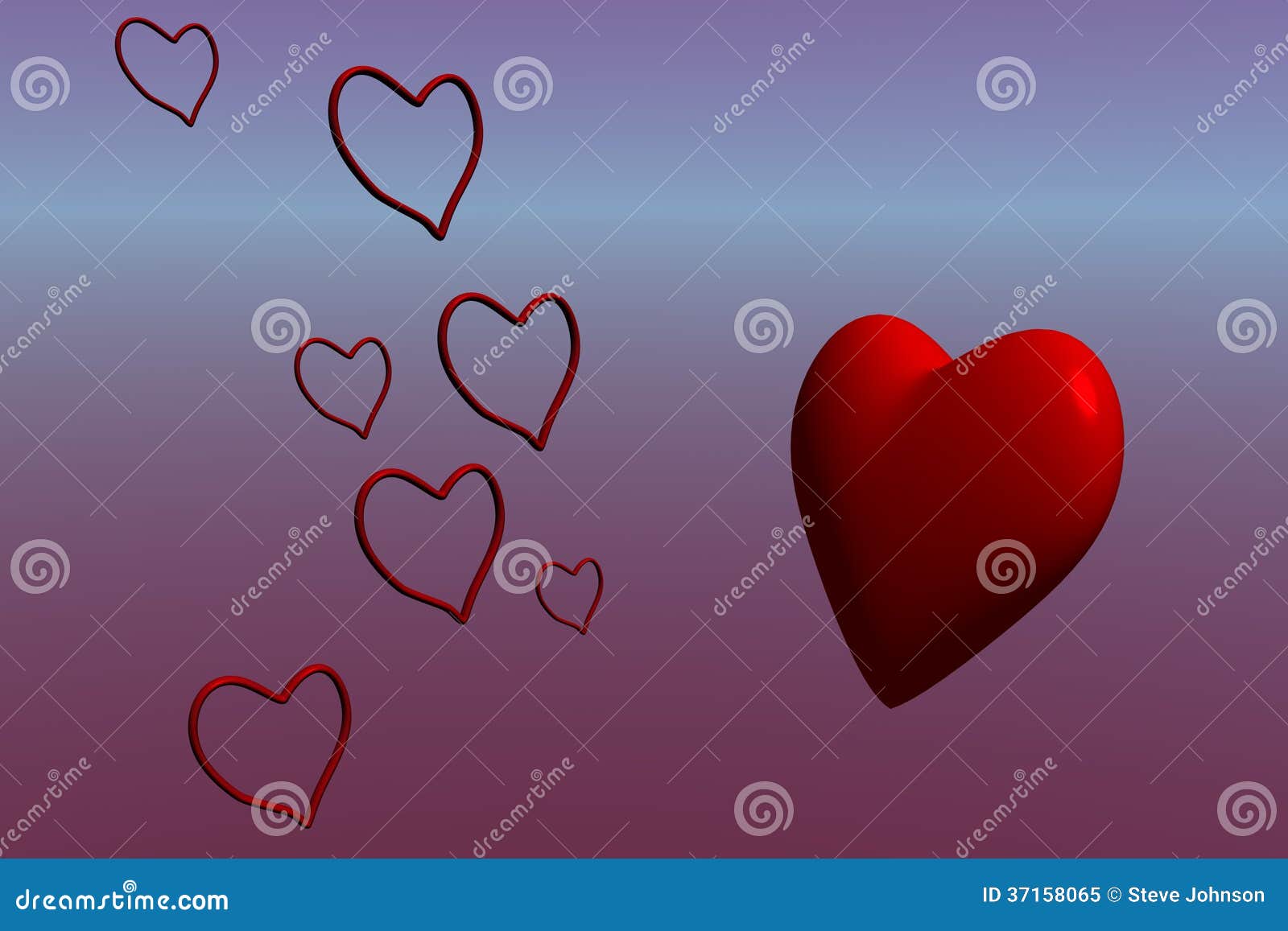 Open and Closed Hearts stock illustration. Illustration of happiness ...