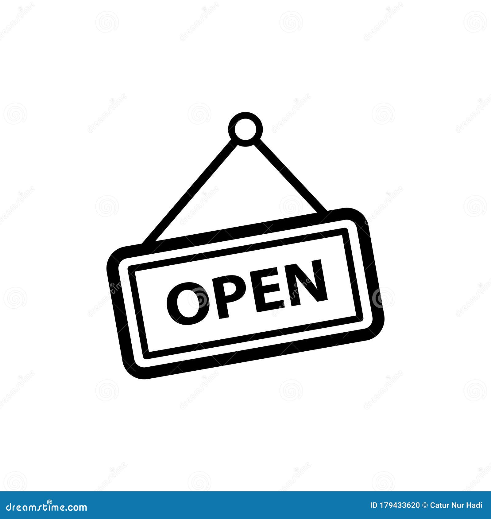 Open Closed Icon Flat Vector Template Design Trendy Stock Vector ...