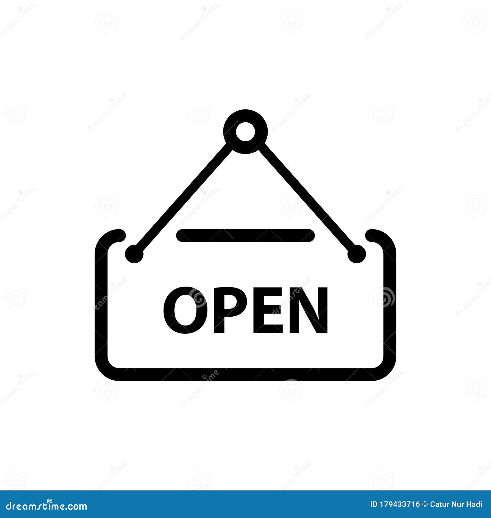 Open Closed Icon Flat Vector Template Design Trendy Stock Vector ...