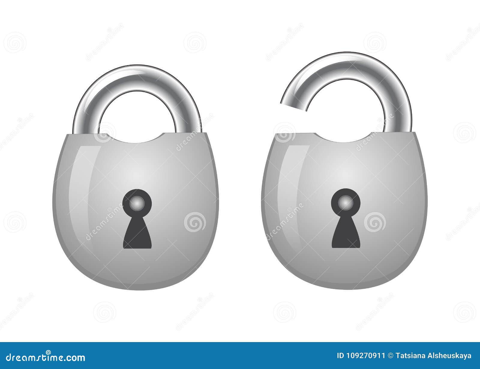 Open and Closed Lock, Icon. Security Symbol, Locks, Password. Stock ...