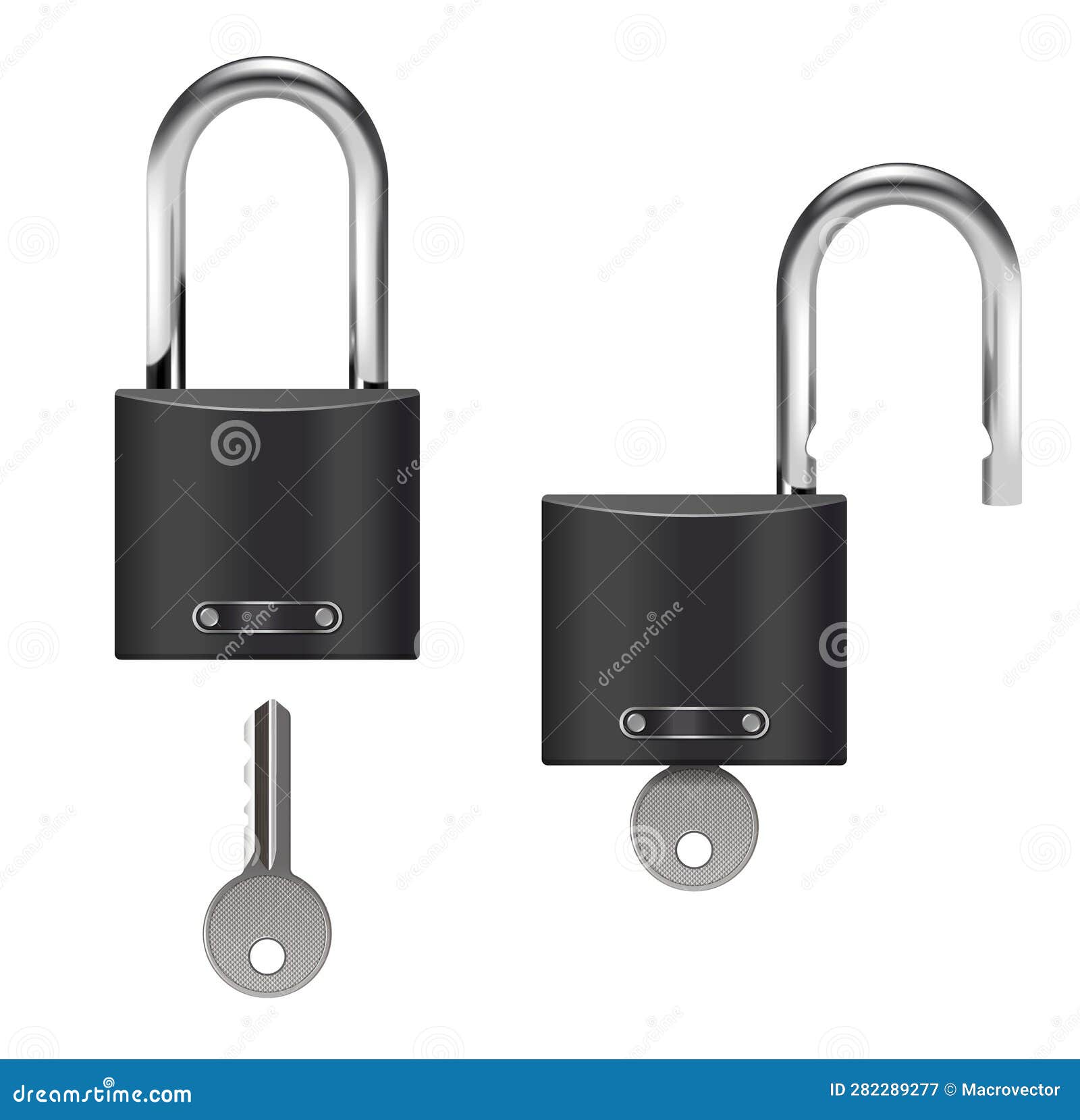 Locks Realistic Set stock vector. Illustration of collection - 282289277