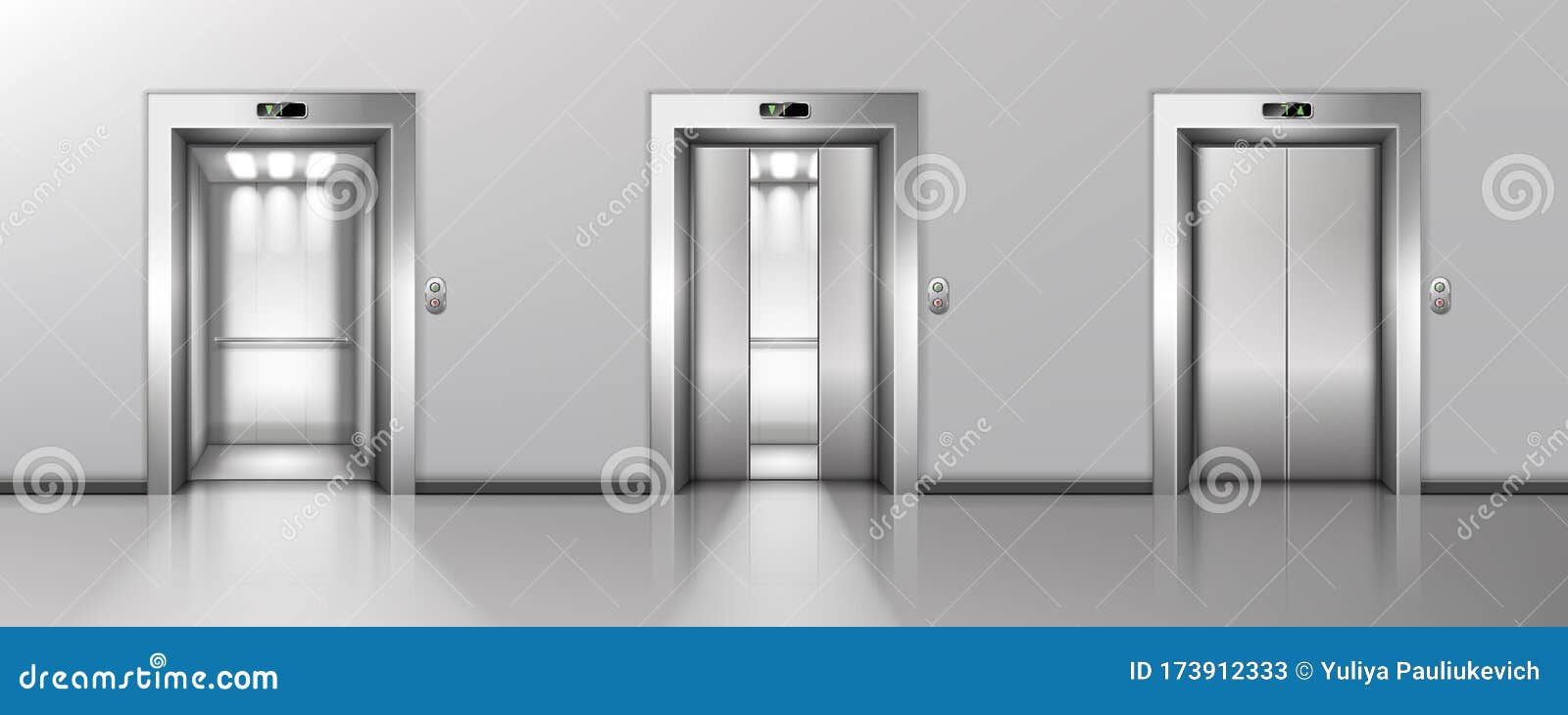 Elevator Doors Opening And Closing