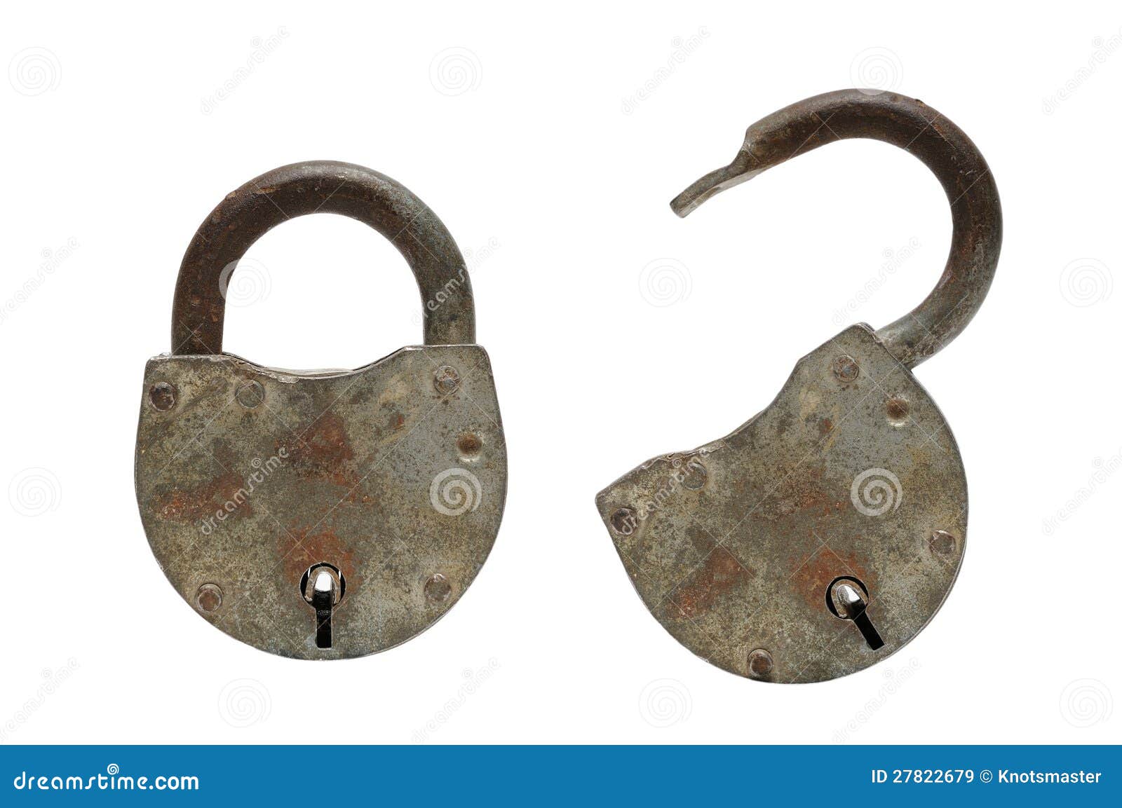 Open and closed padlocks stock image. Image of latch - 27822679