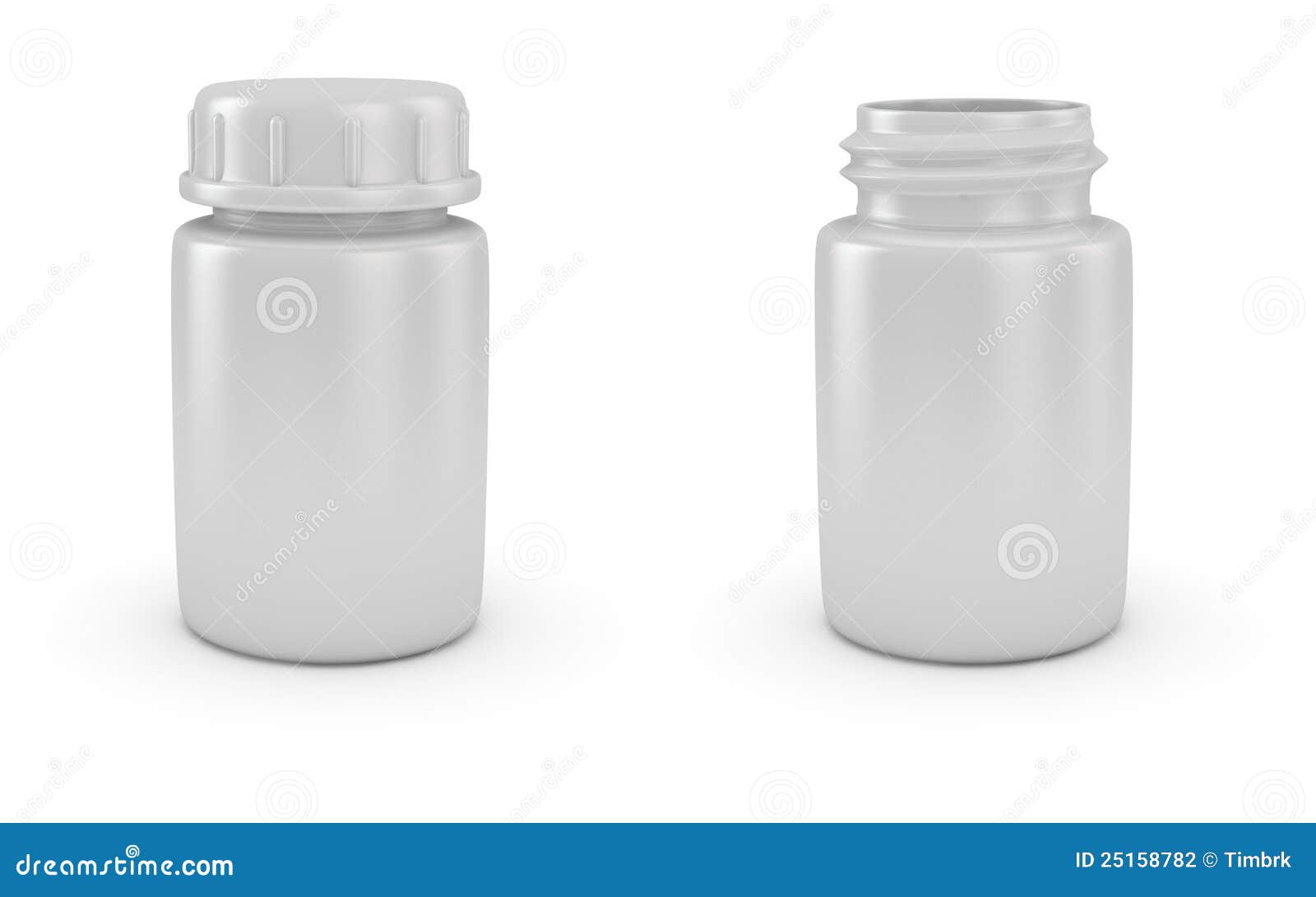 Open and Closed Pill Bottles Stock Illustration - Illustration of three ...